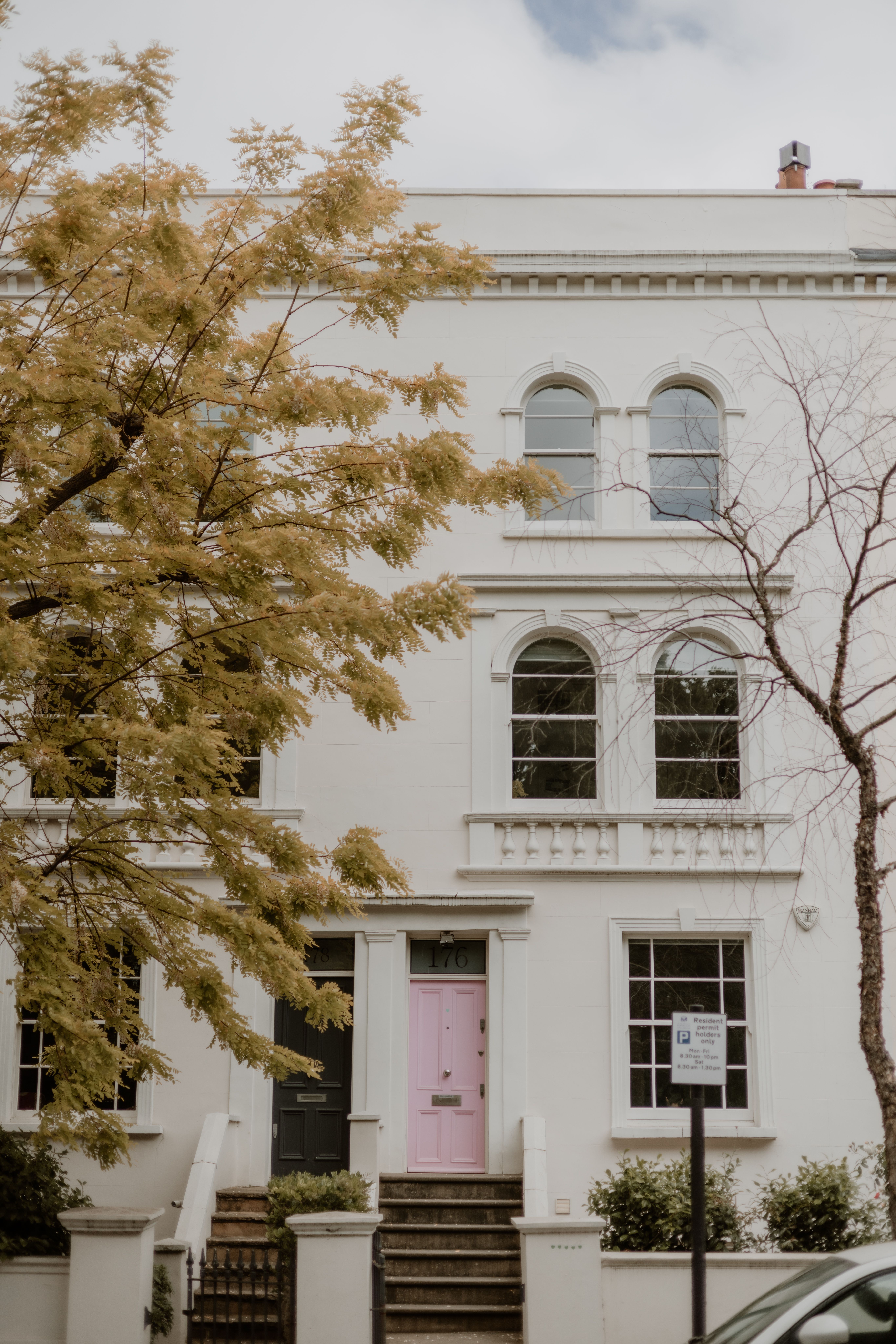 Tree and White Building behind · Free Stock Photo