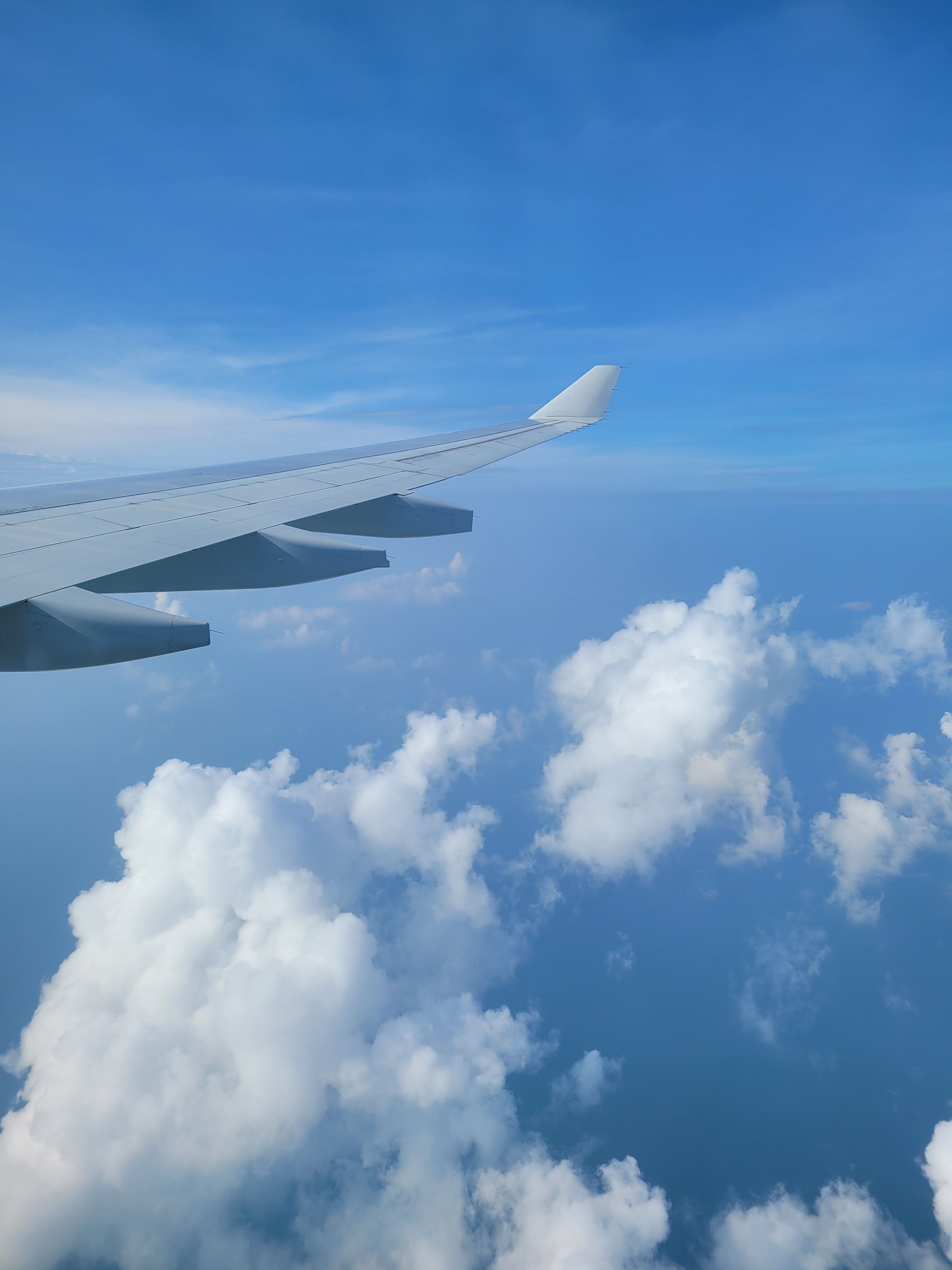 Wing of Flying Airplane · Free Stock Photo