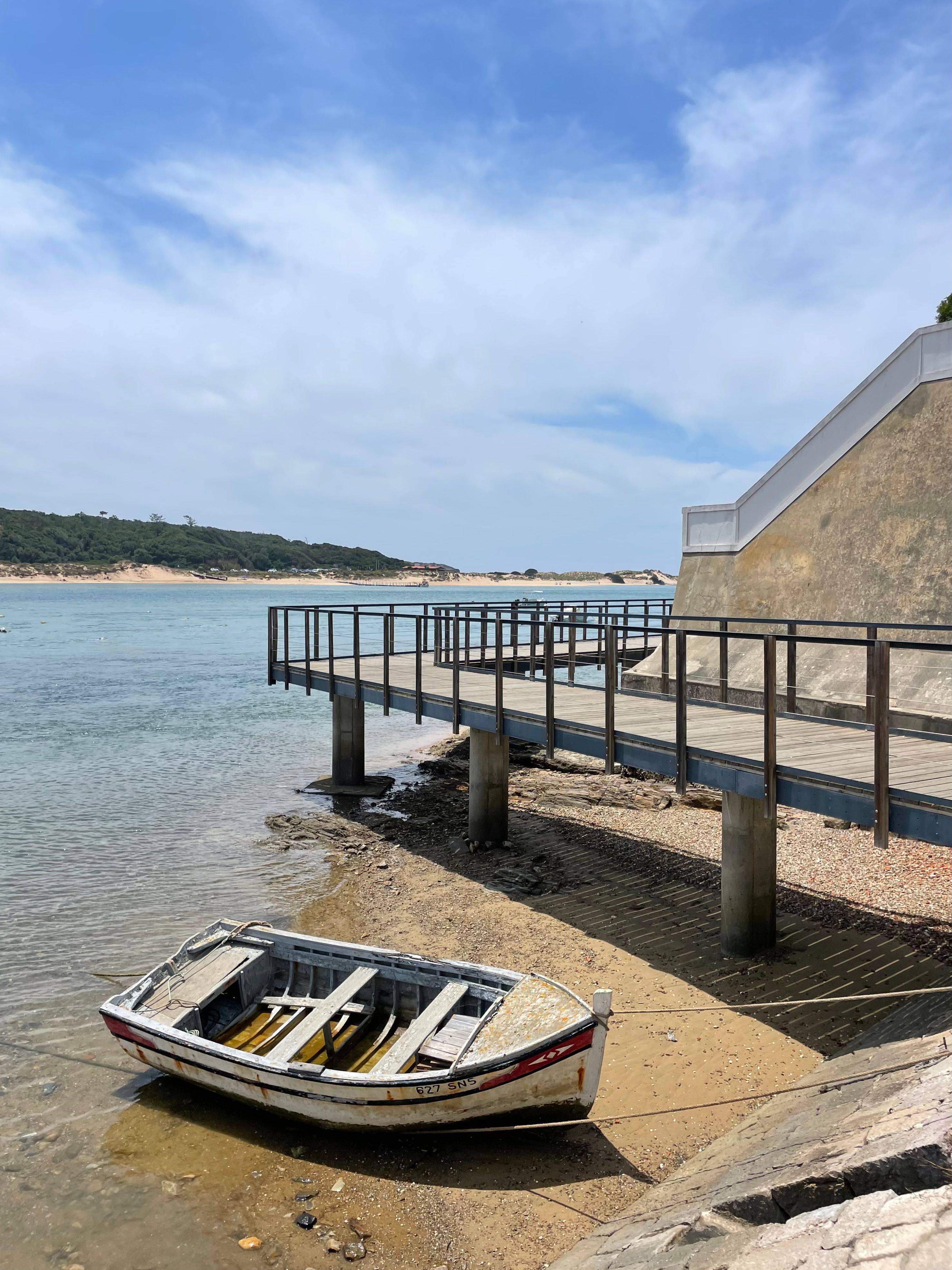 Boat Moored on Shore by Jetty · Free Stock Photo