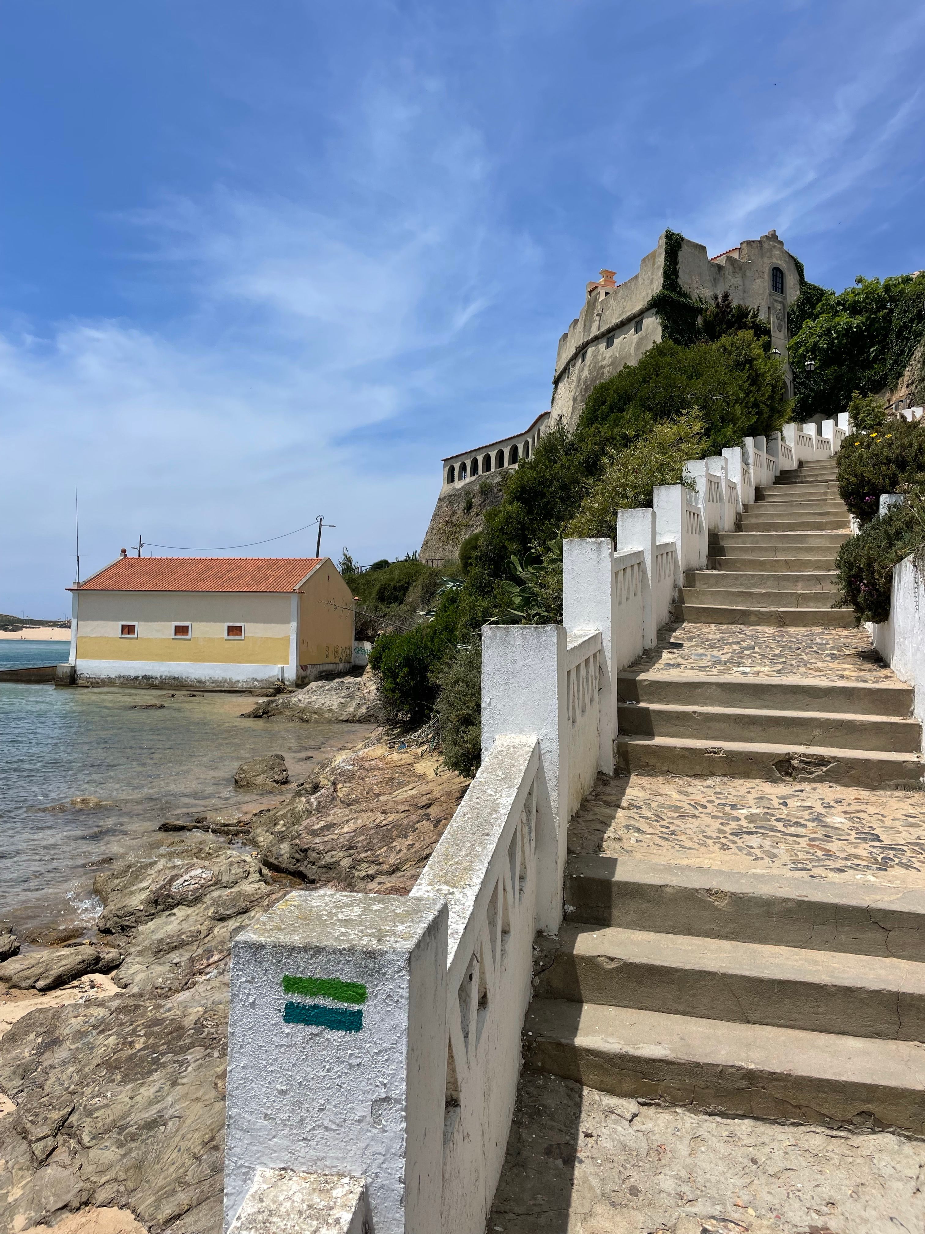 Sunlit Stairs on Shore in Town · Free Stock Photo
