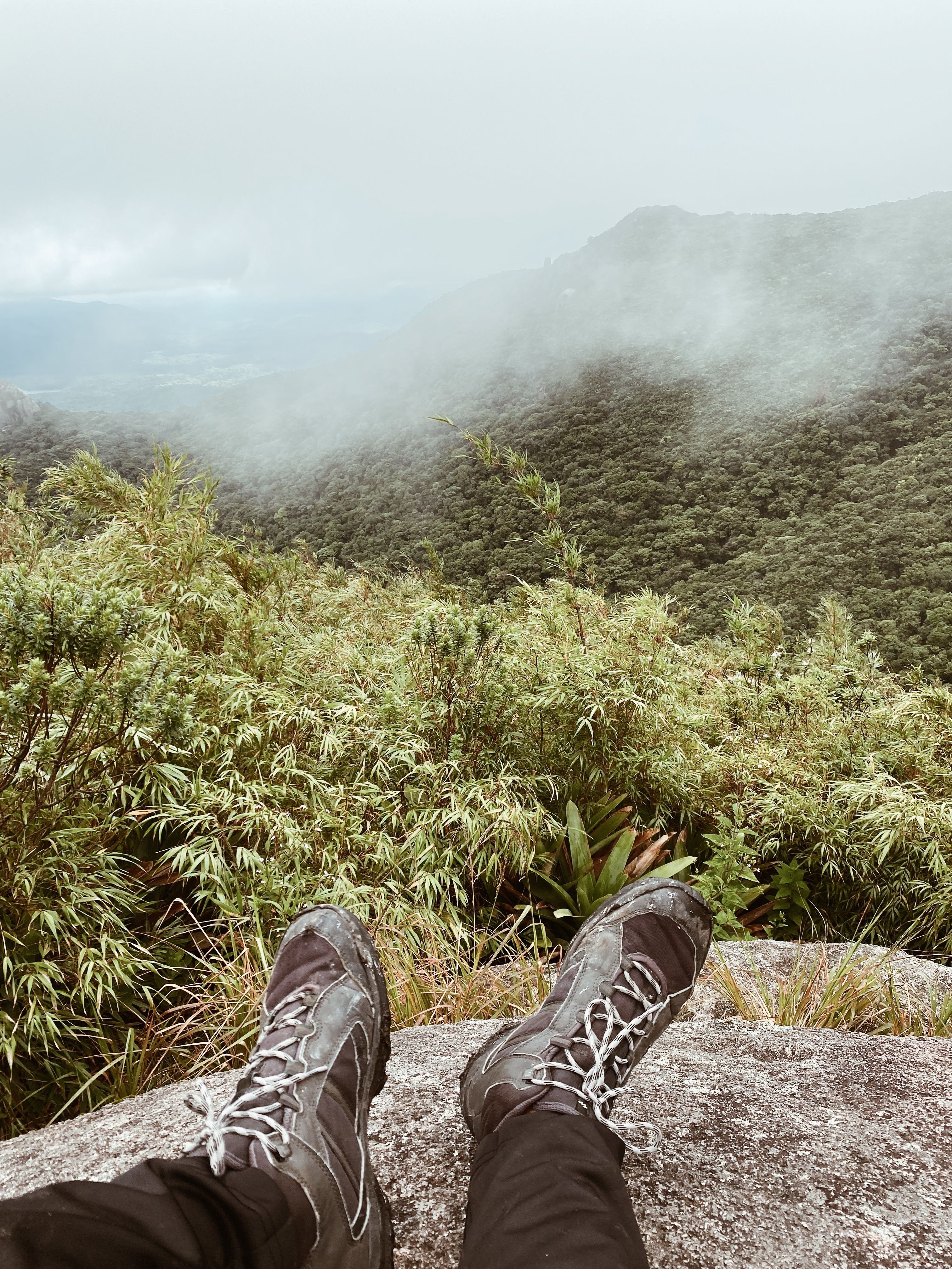 Closeup Photo of Person's Foot Near Mountain · Free Stock Photo