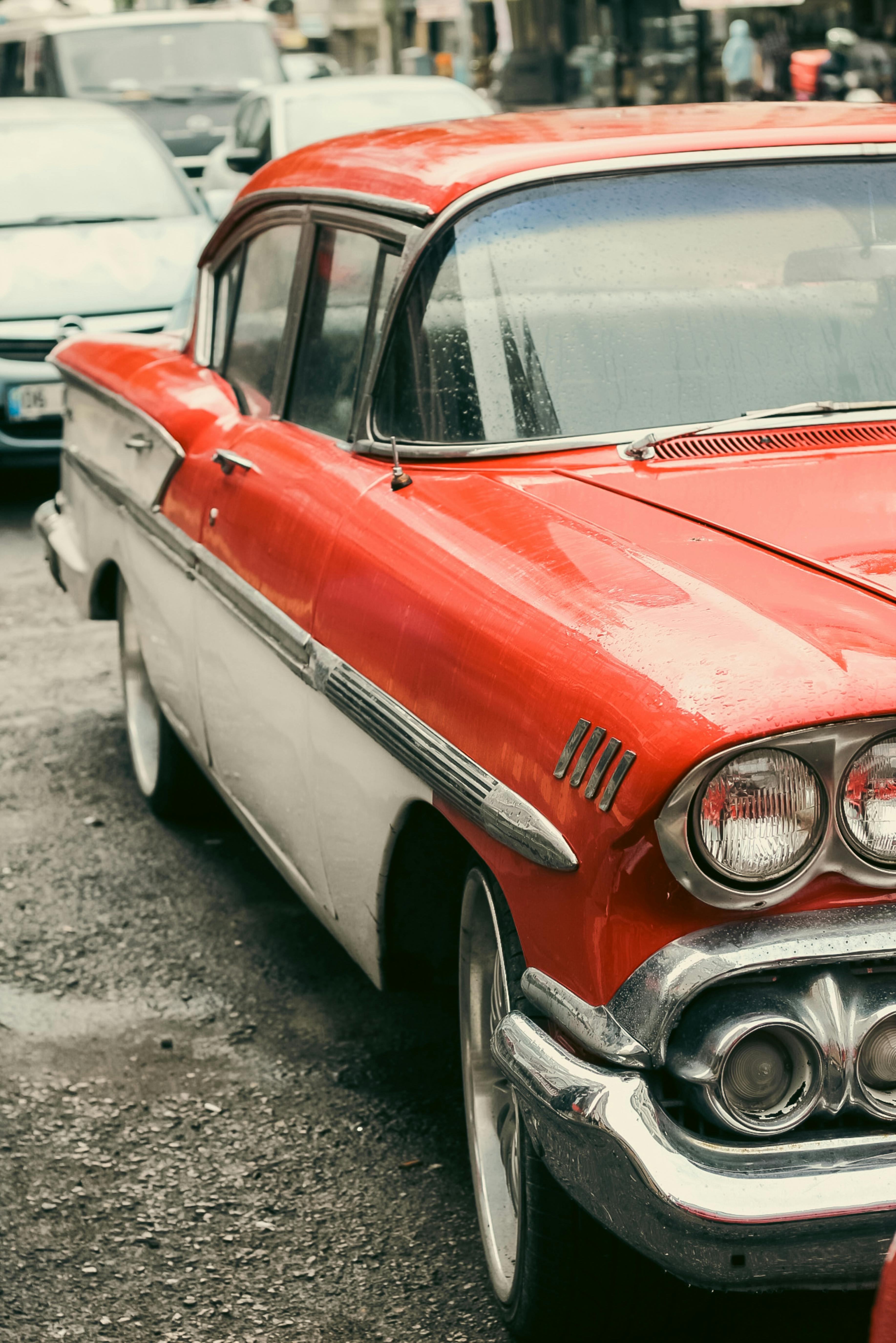 Vintage Cars on a Parking Lot · Free Stock Photo