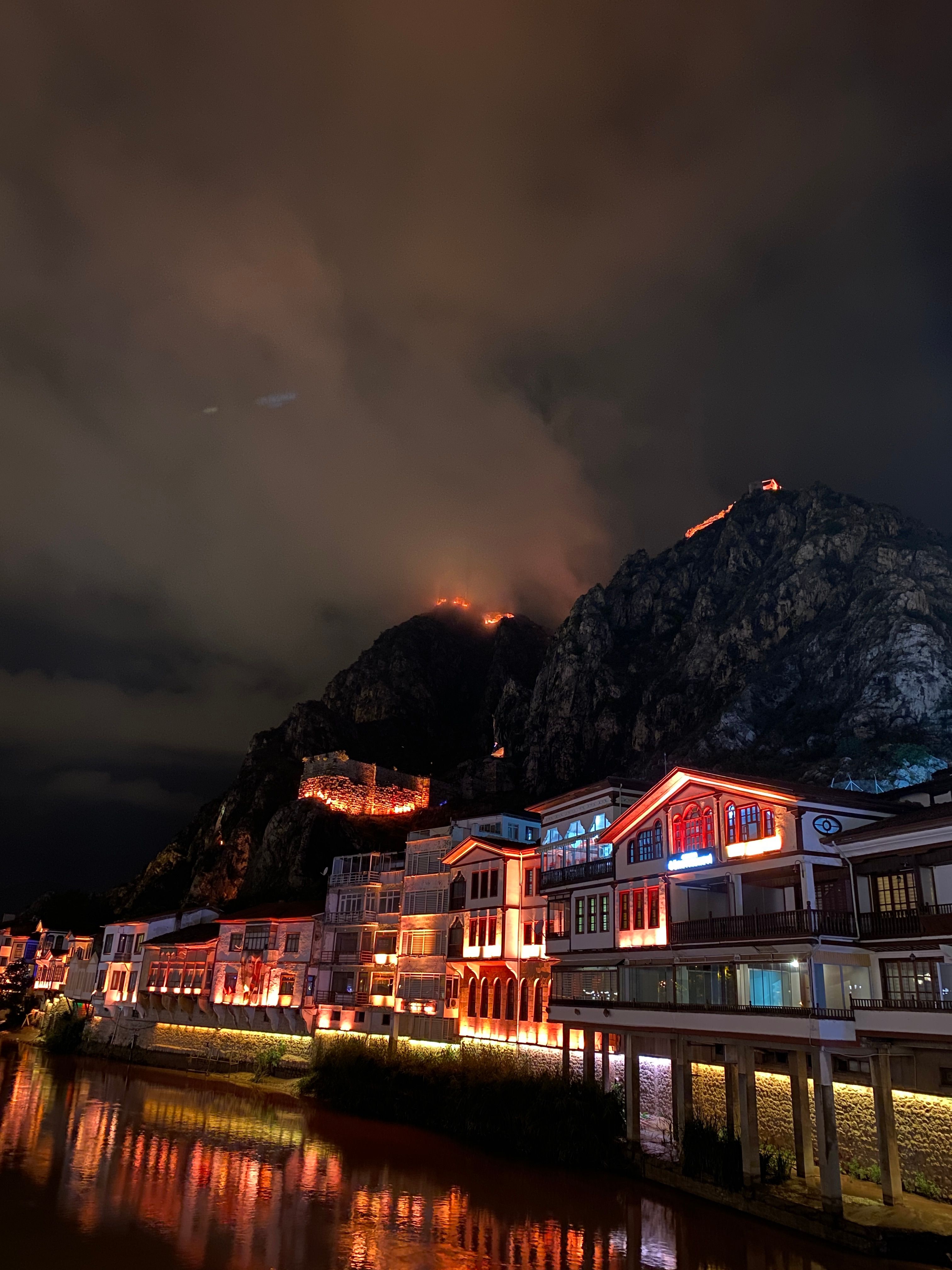 Amasya Illuminated at Night · Free Stock Photo