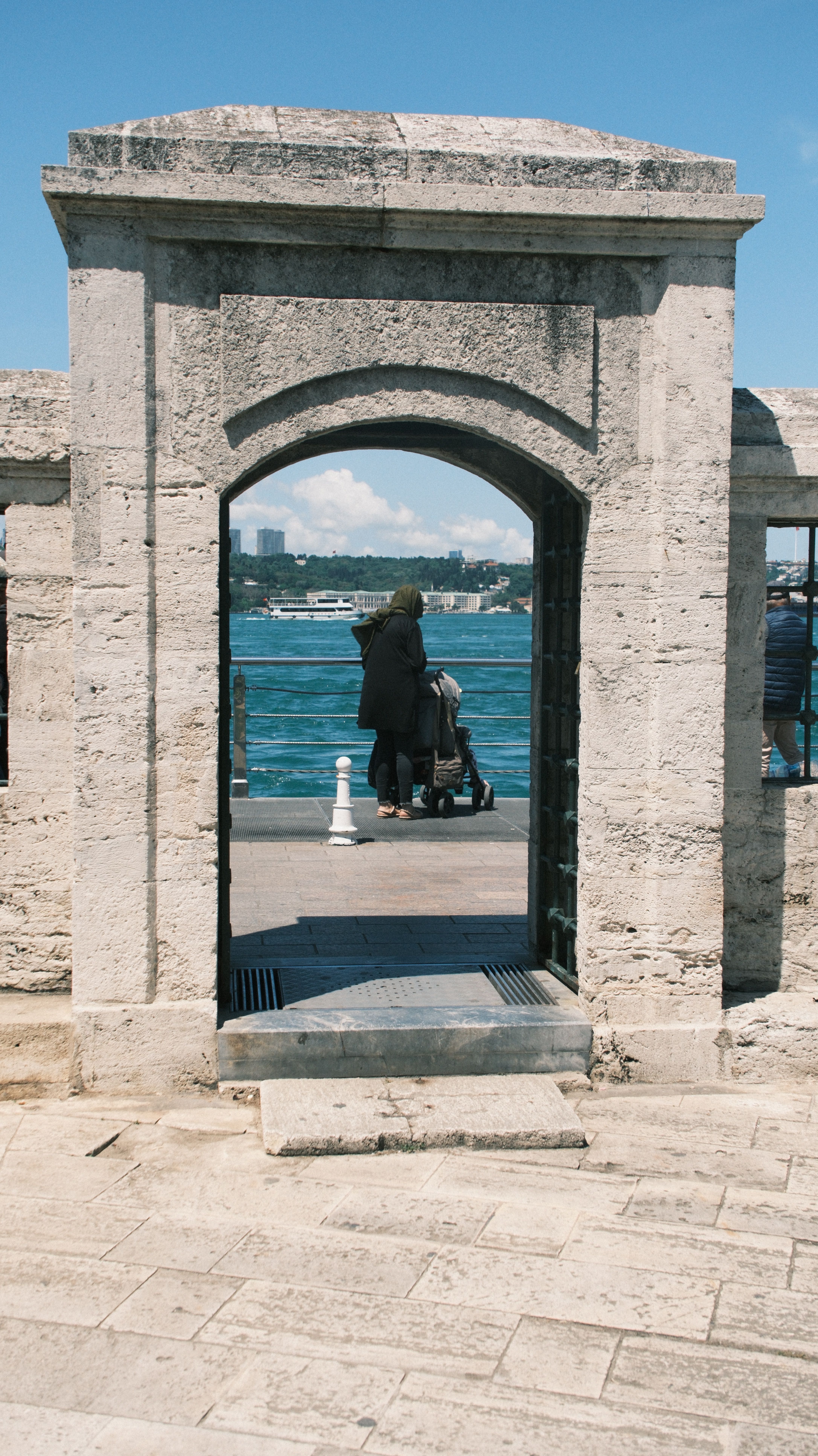 A Stone Gate near the Shore in City · Free Stock Photo