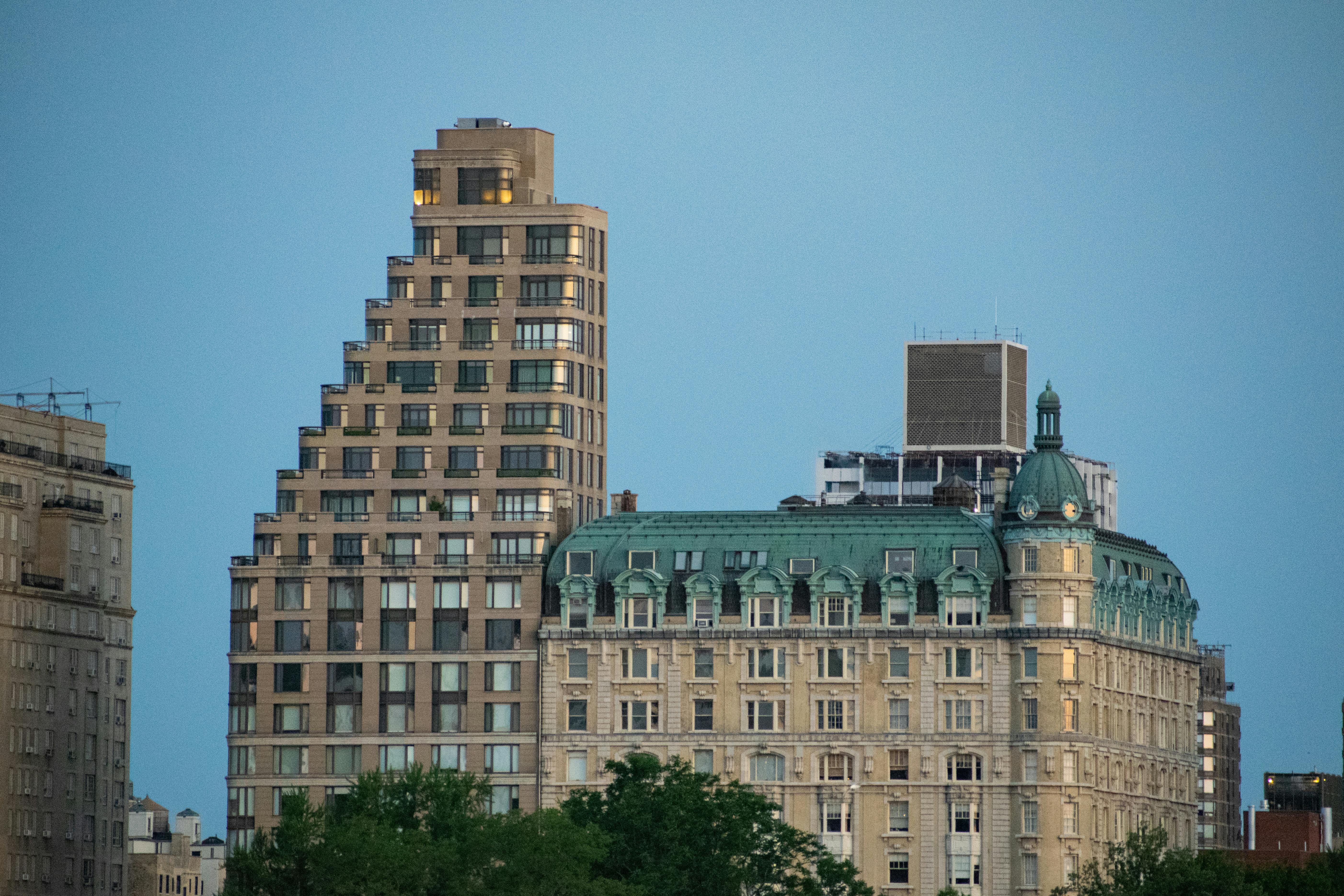 An architectural harmony is captured in the juxtaposition of a modern ...