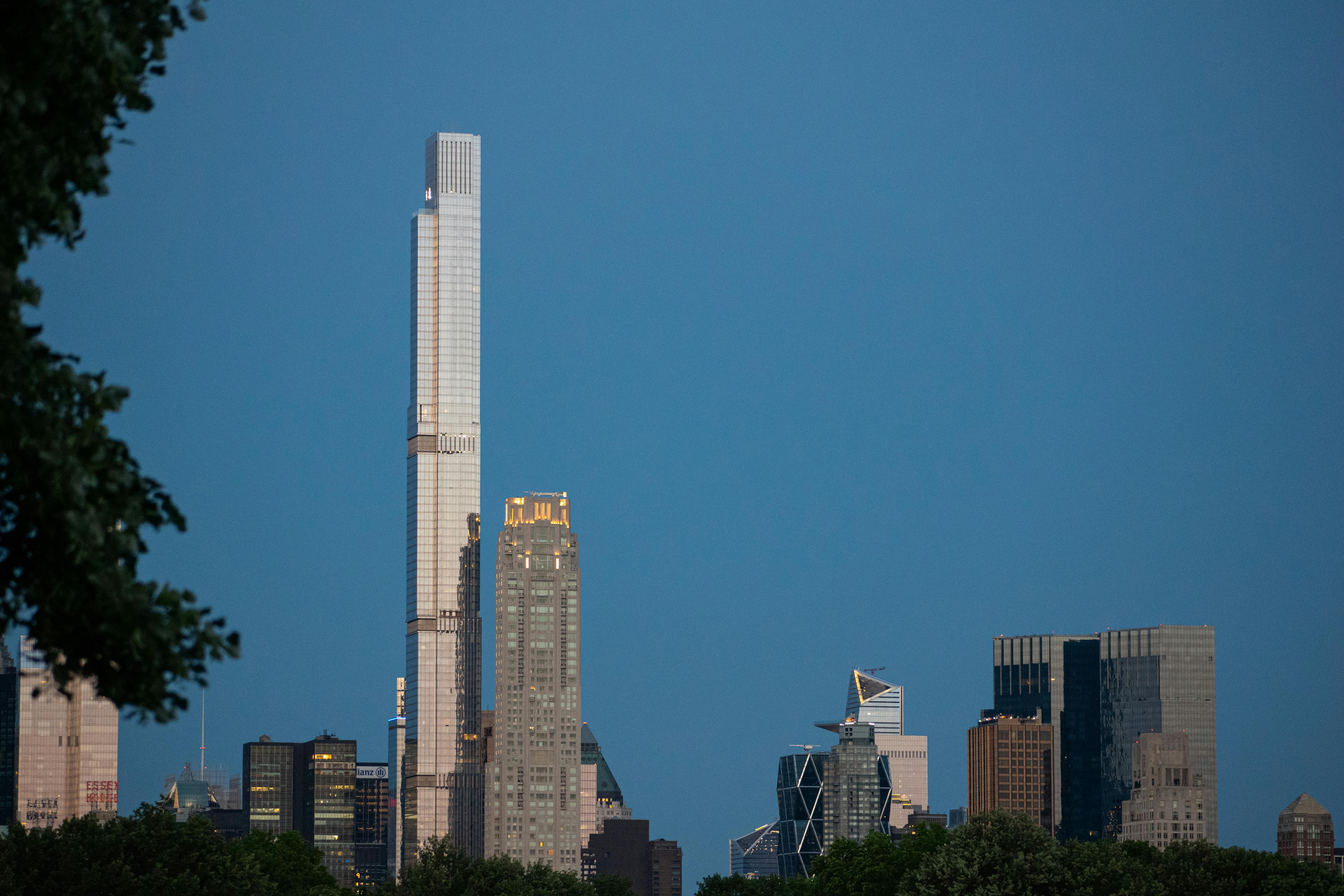 The first light of the day illuminates a 'Billionaire's Row' supertall ...