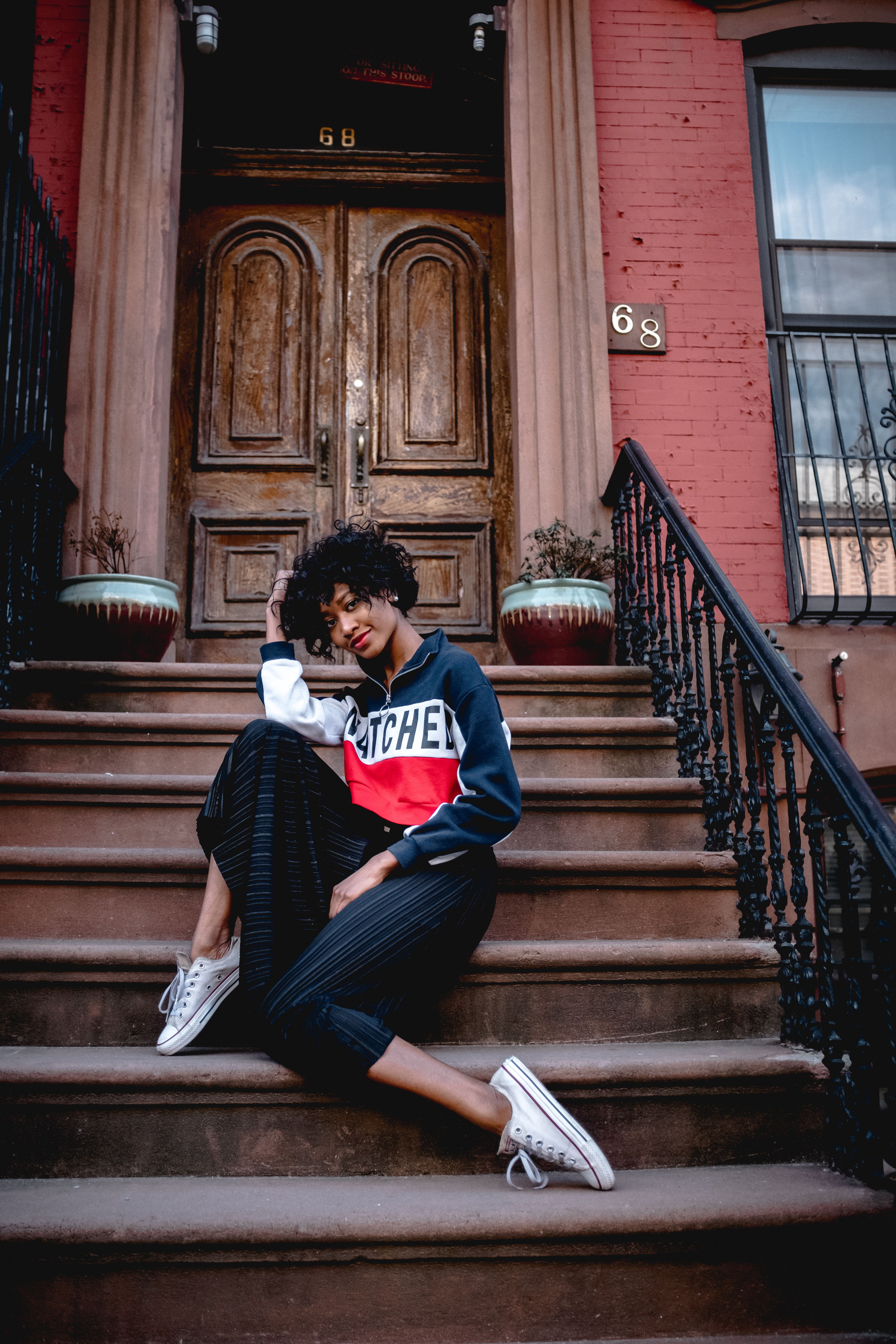 Model Sitting on Stairs · Free Stock Photo