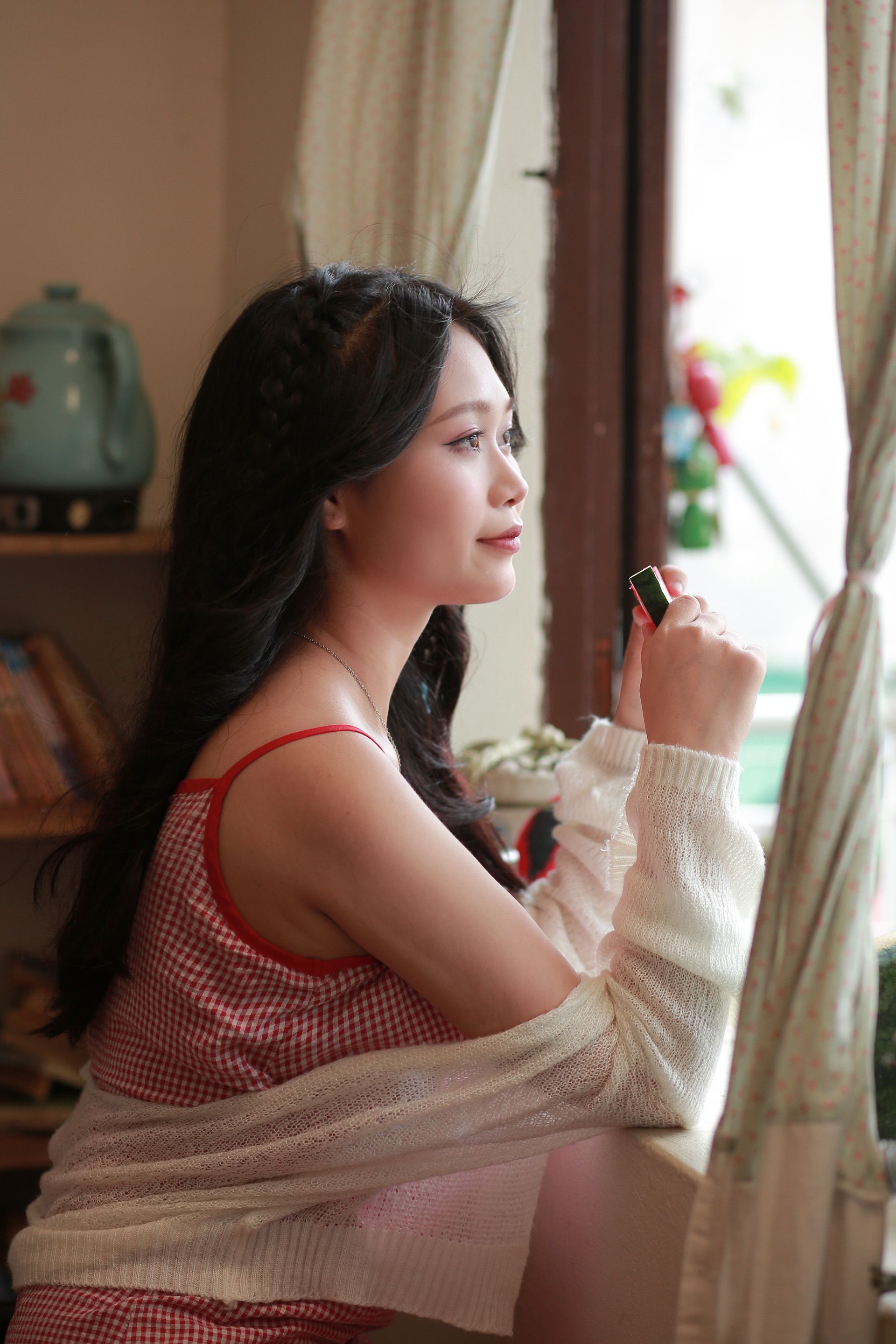 Young Woman Looking Outside the Window · Free Stock Photo