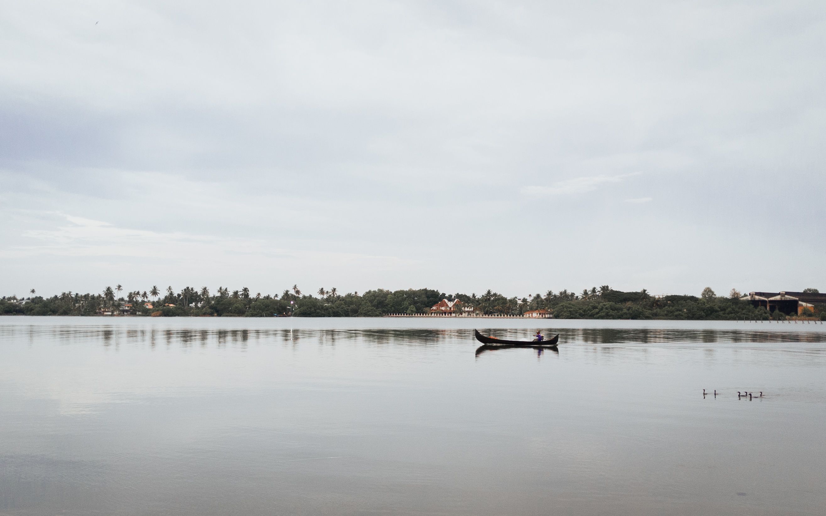 Overcast over Boat on Lake · Free Stock Photo
