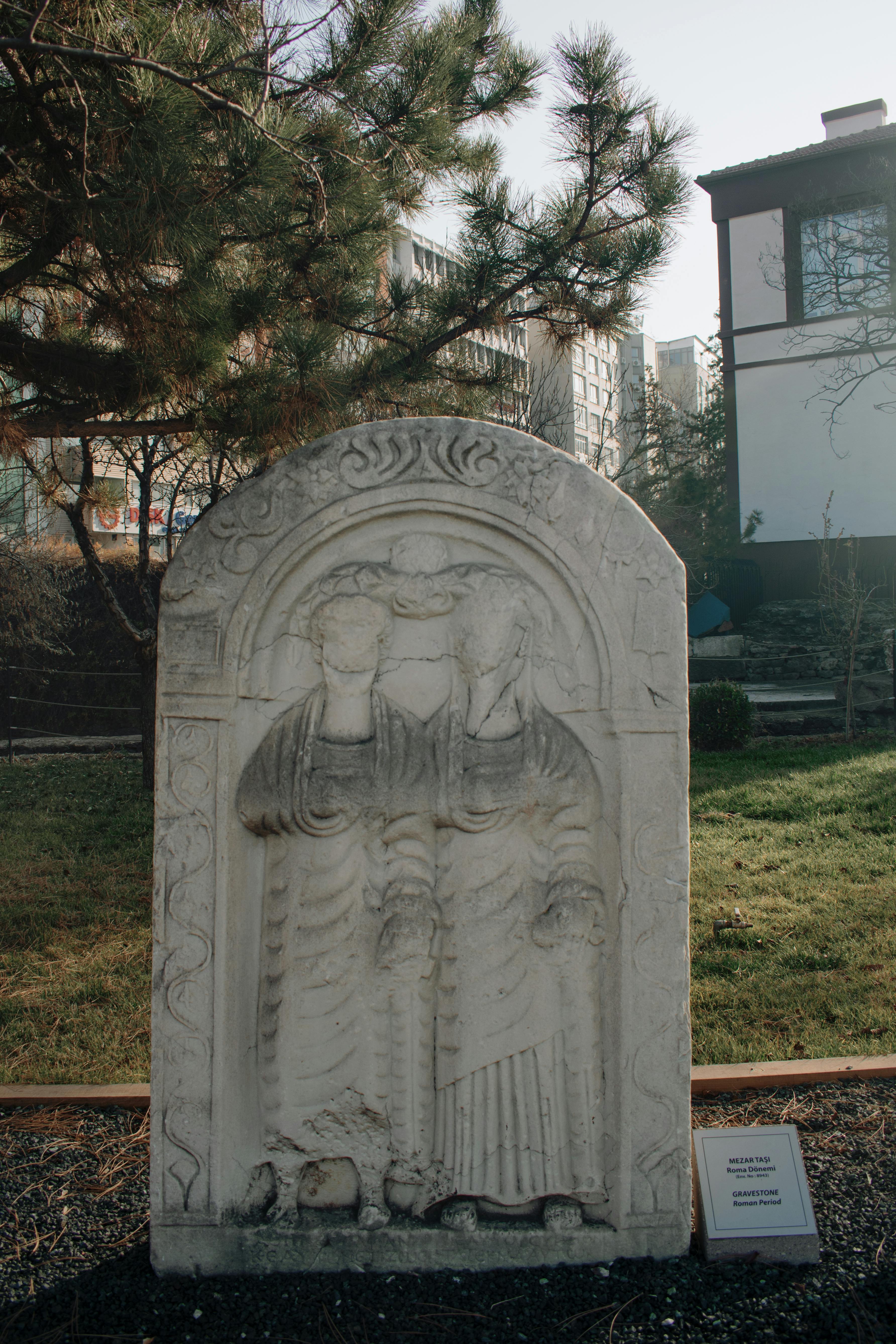 Ornamented Gravestone in Cemetery · Free Stock Photo
