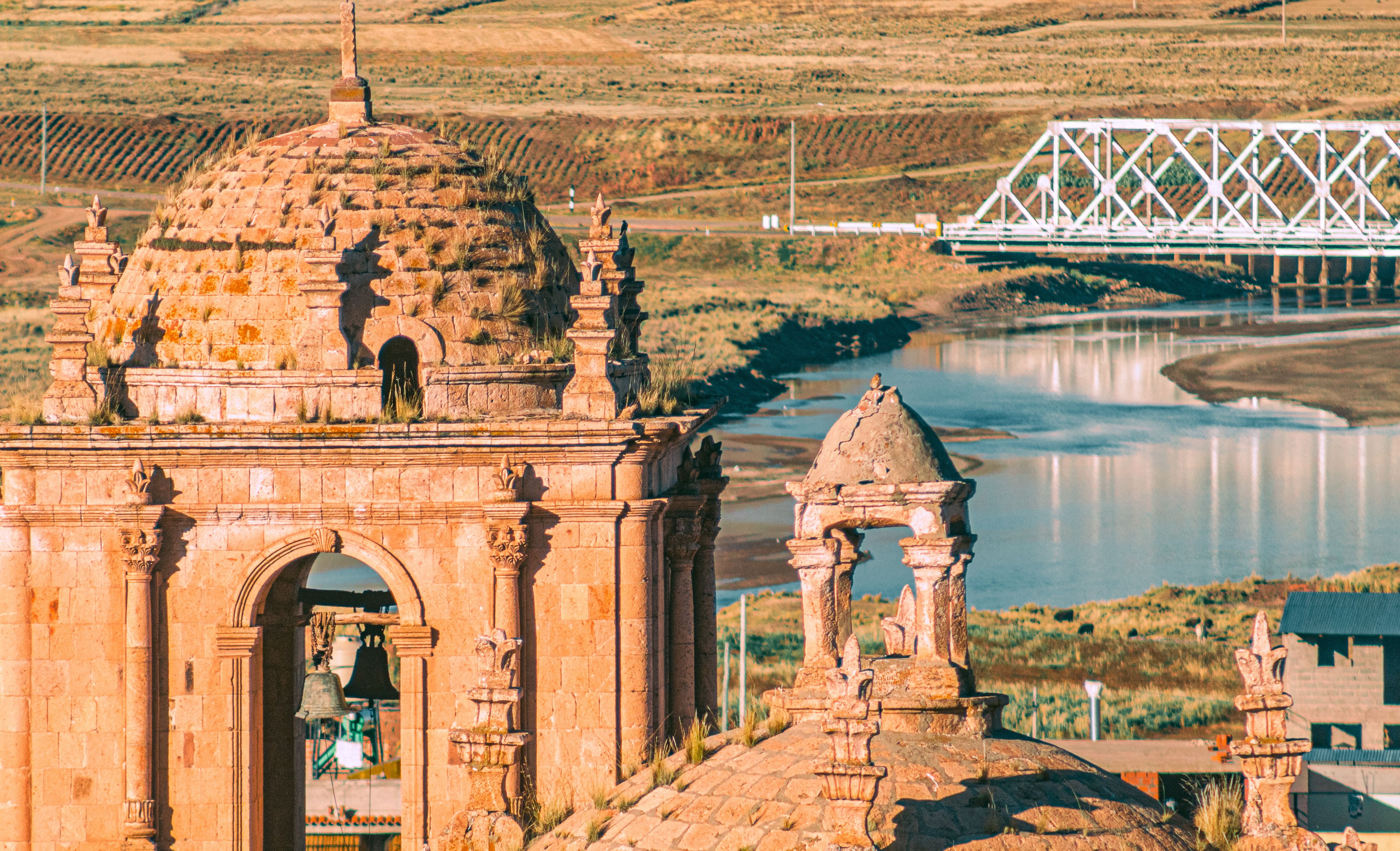 An Old Temple and a Bridge · Free Stock Photo
