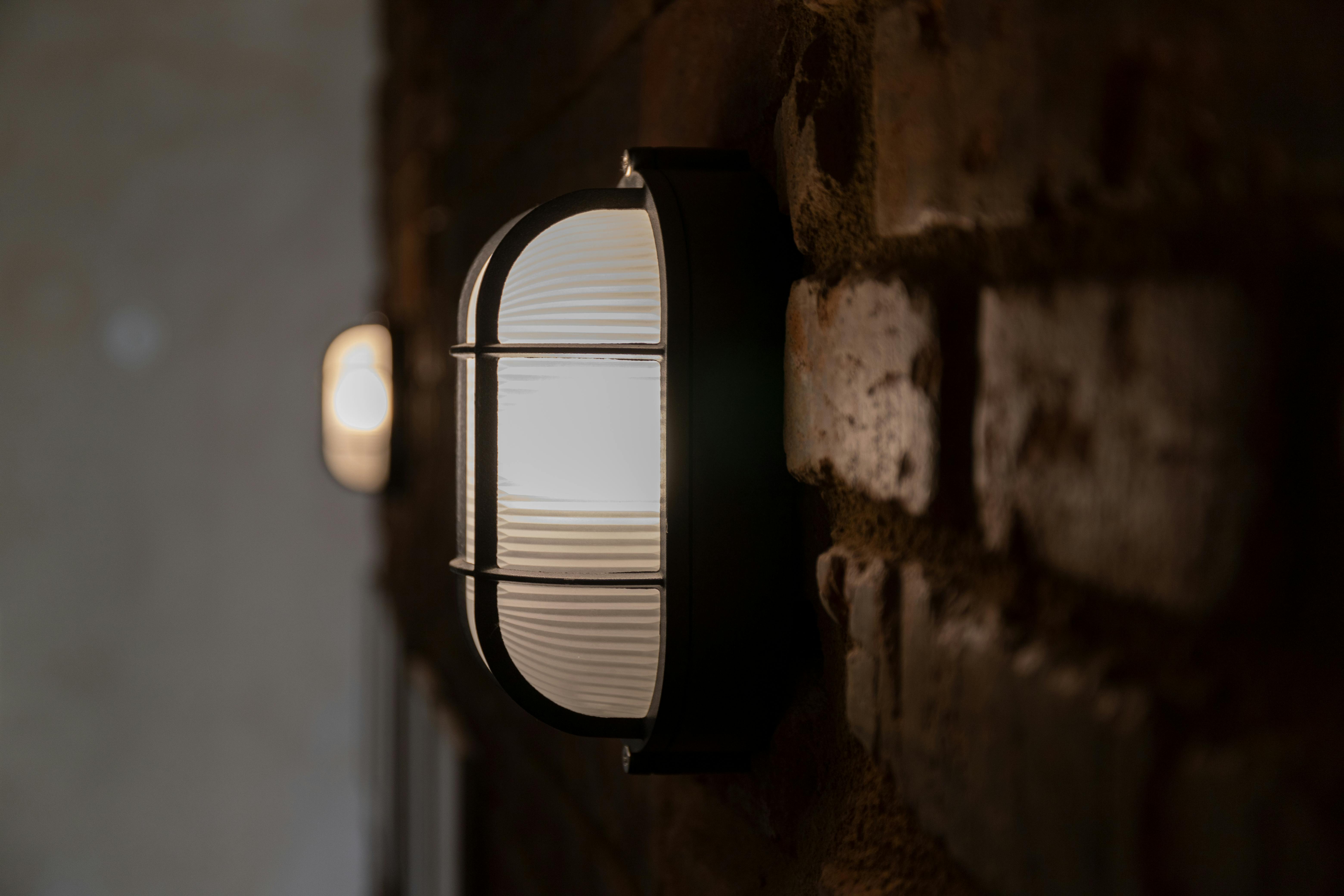 Glass Lamp Cover on Wall · Free Stock Photo