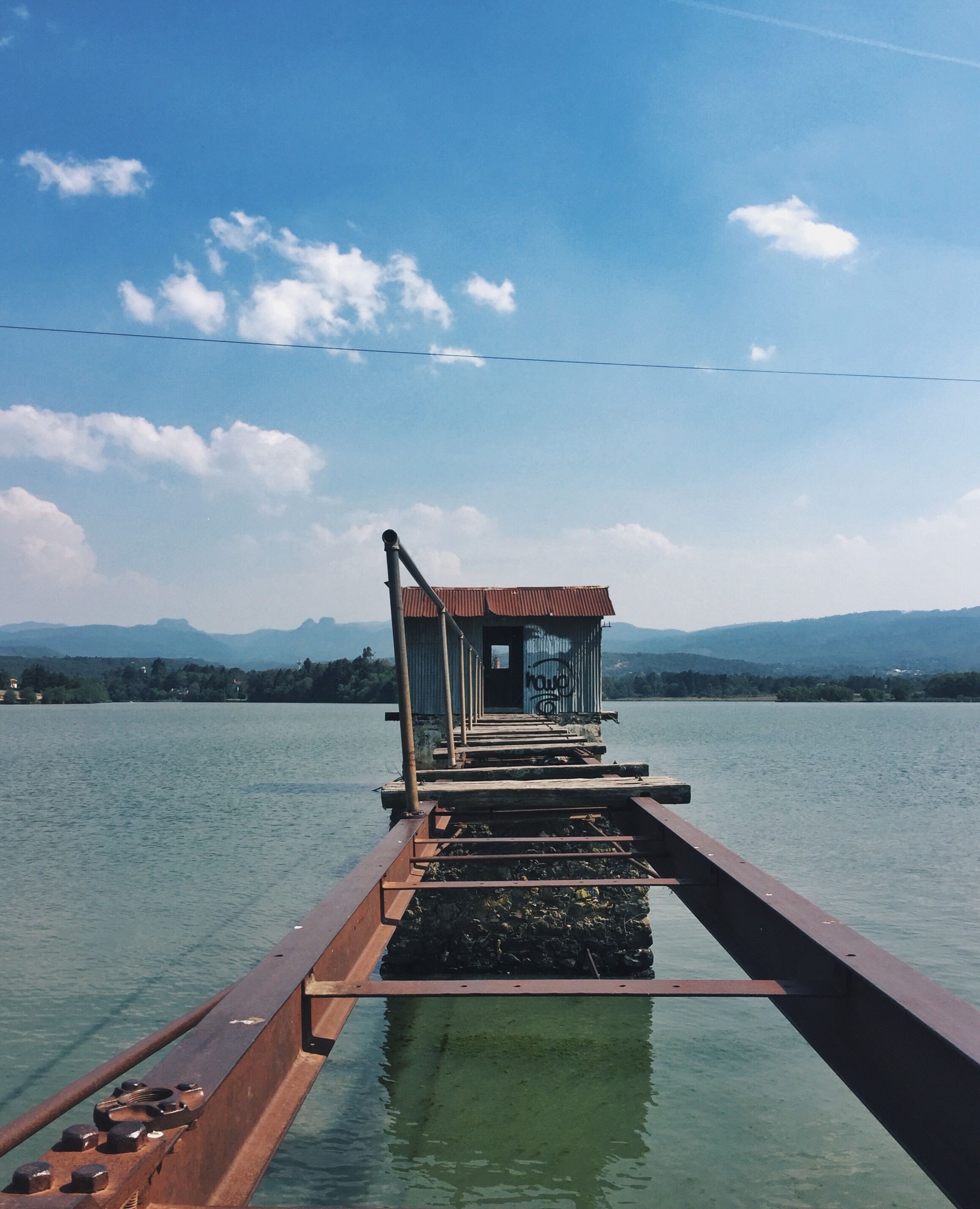 Water Level Monitoring Station in Reservoir · Free Stock Photo