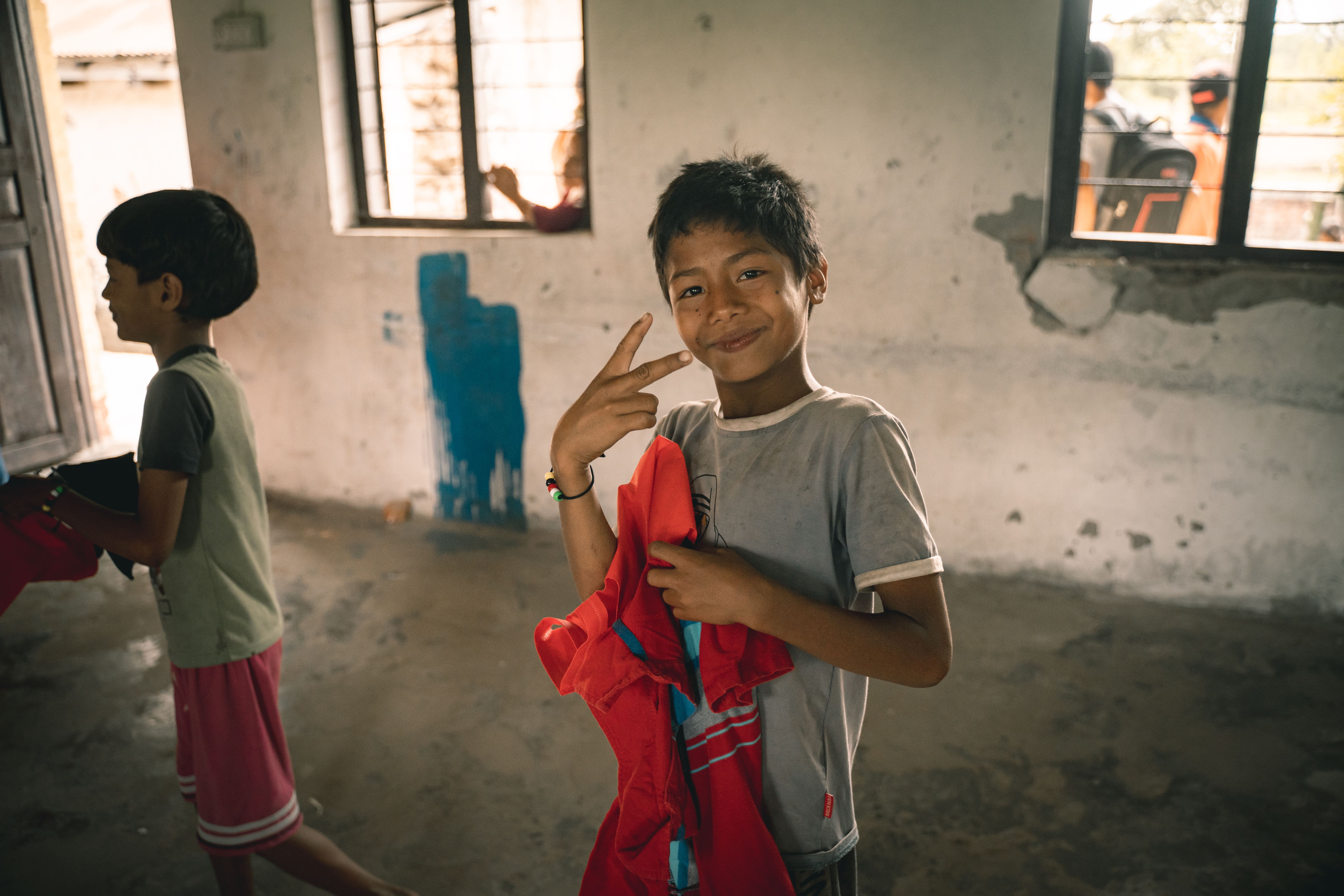 Two Boys in Ruined Building · Free Stock Photo