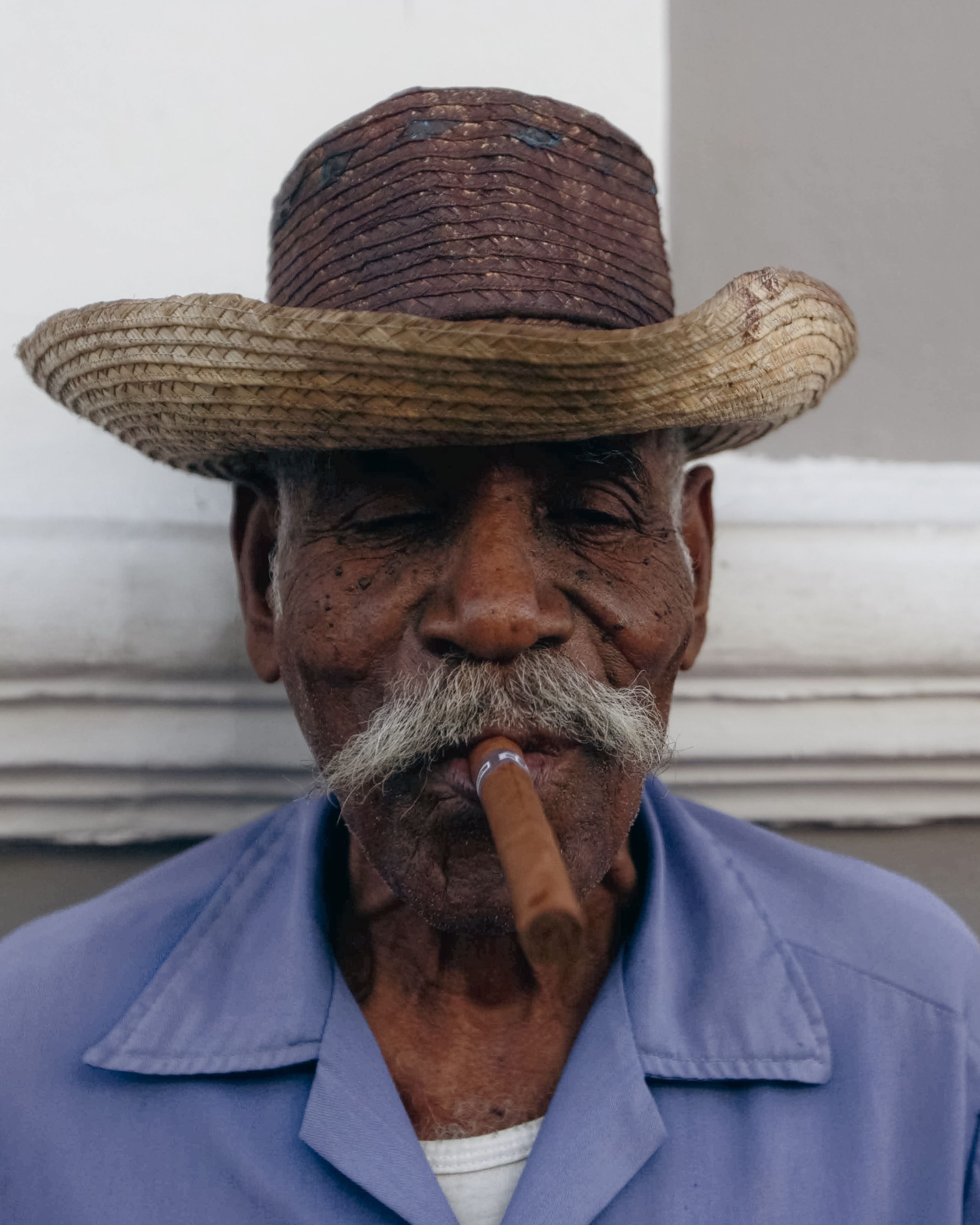 Portrait of Man Smoking Cigar · Free Stock Photo
