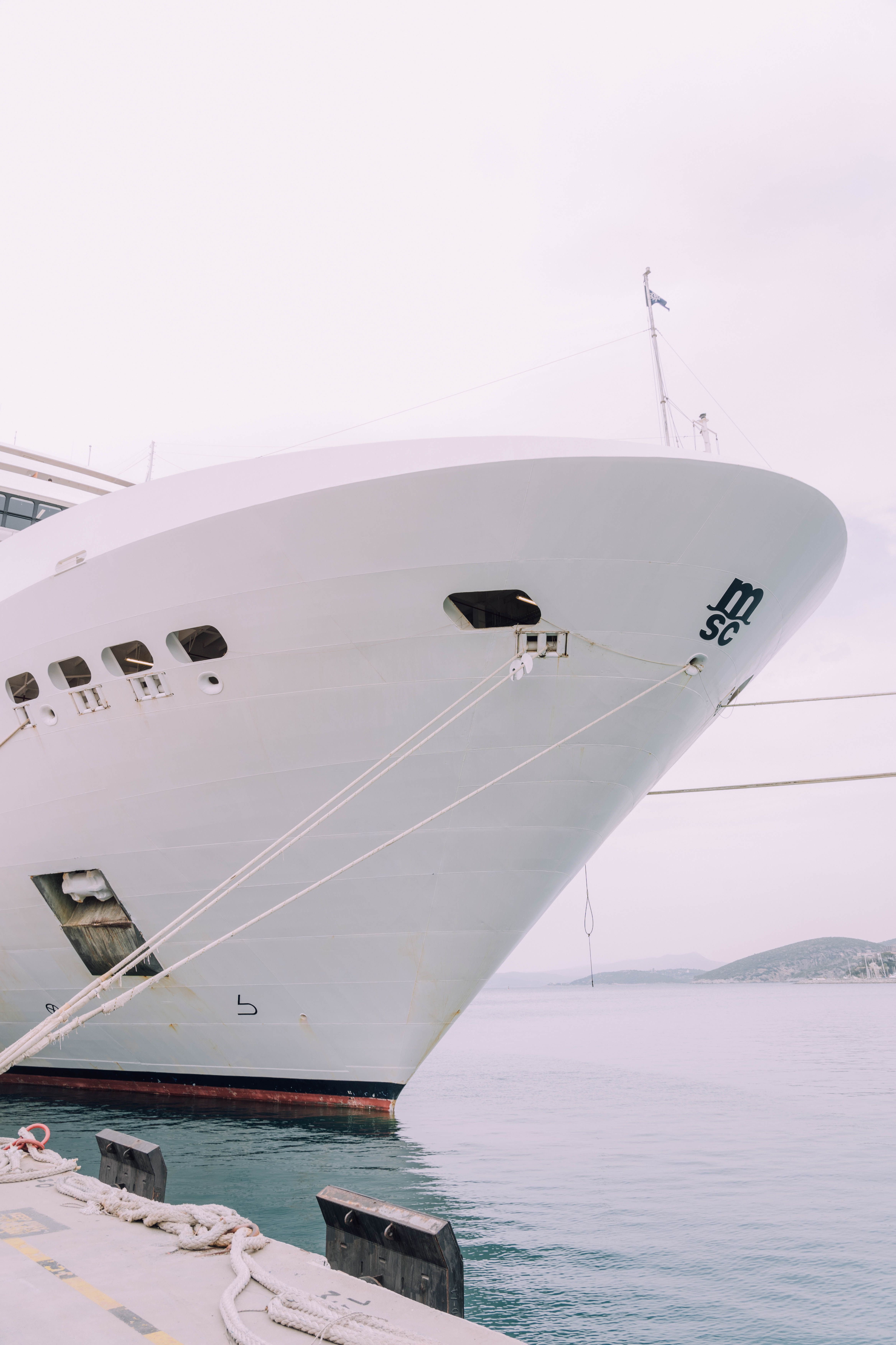 Cruise Ship Moored in Harbor · Free Stock Photo