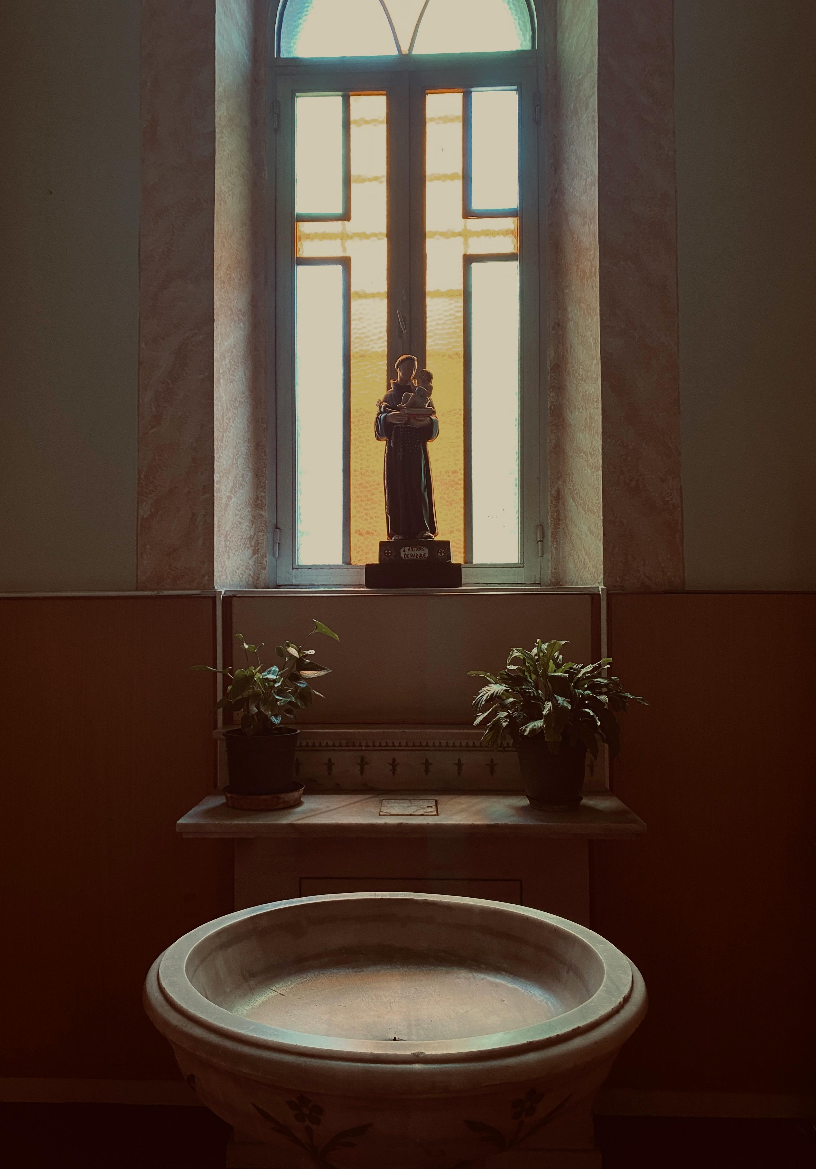 Marble Fountain Basin in a Catholic Church · Free Stock Photo
