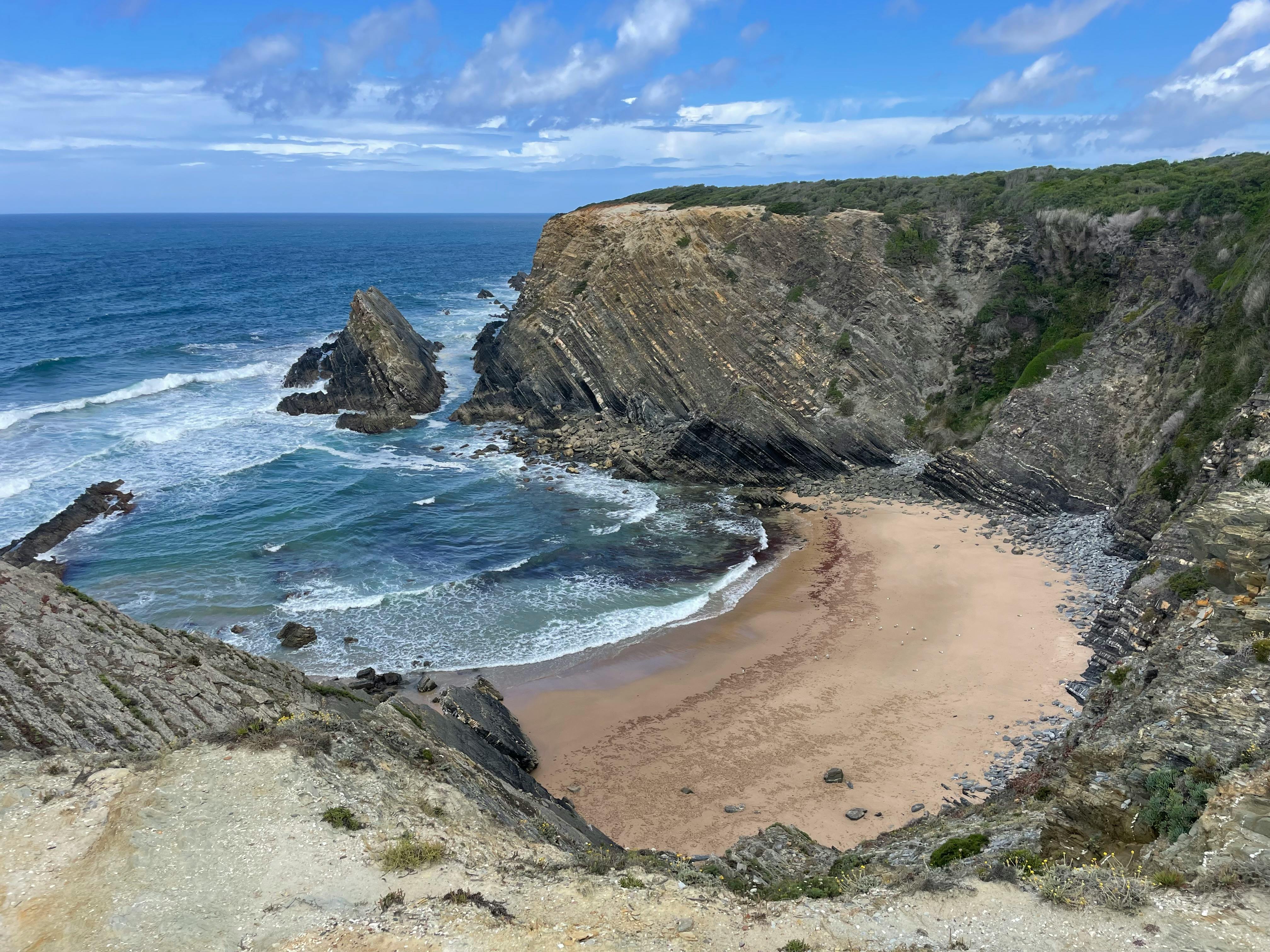 View of the Carvalhal Beach on the Atlantic Coast, Alentejo, Portugal ...