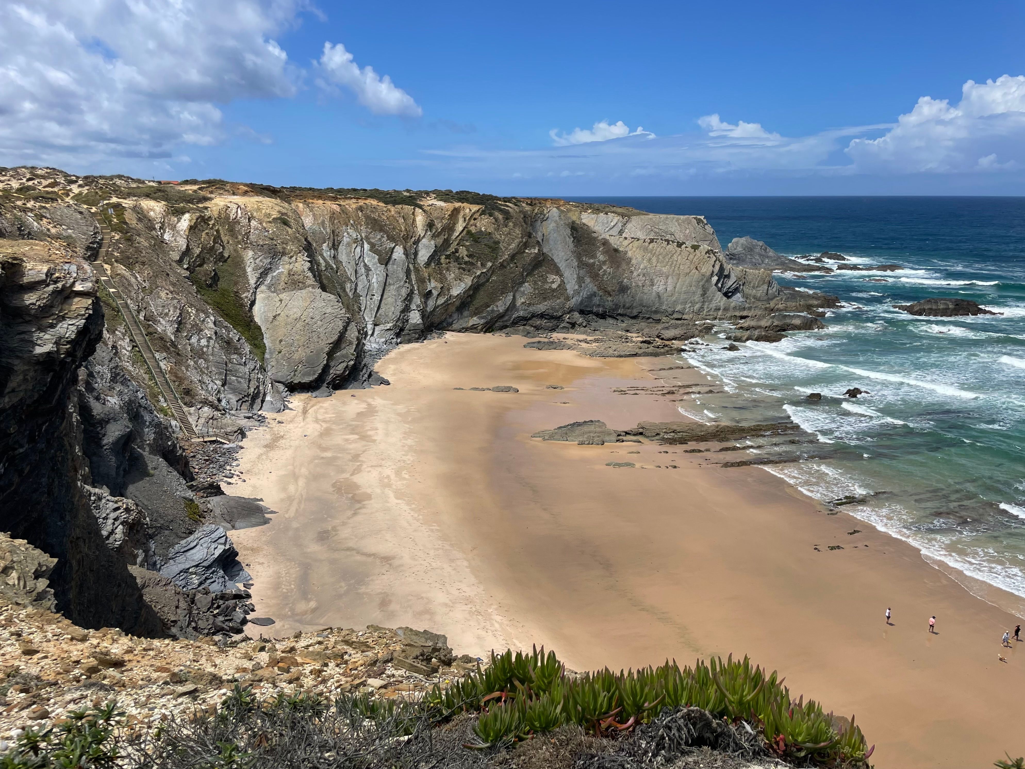 View of the Carvalhal Beach on the Atlantic Coast, Alentejo, Portugal ...