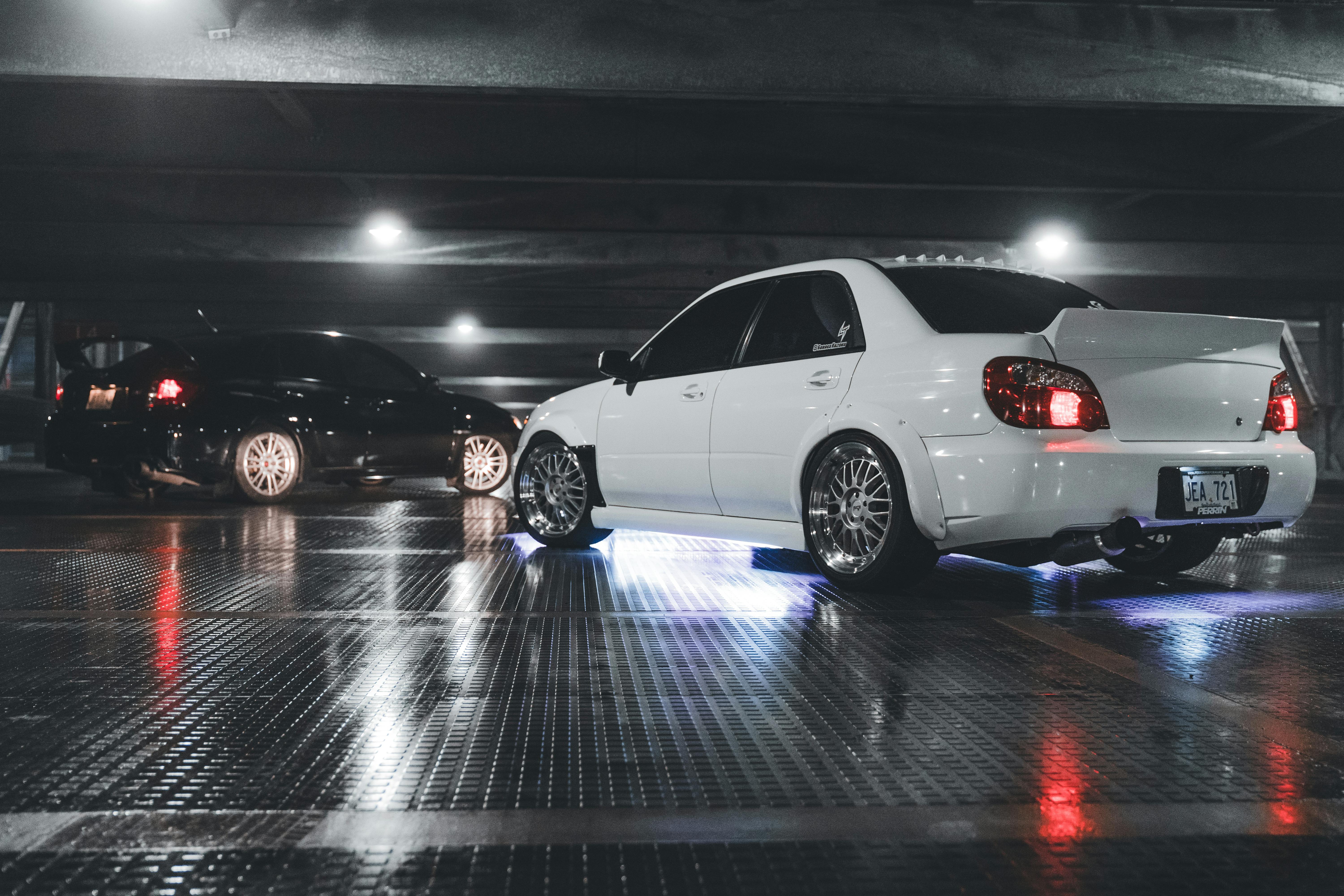 White Tuned Subaru WRX at Public Show · Free Stock Photo