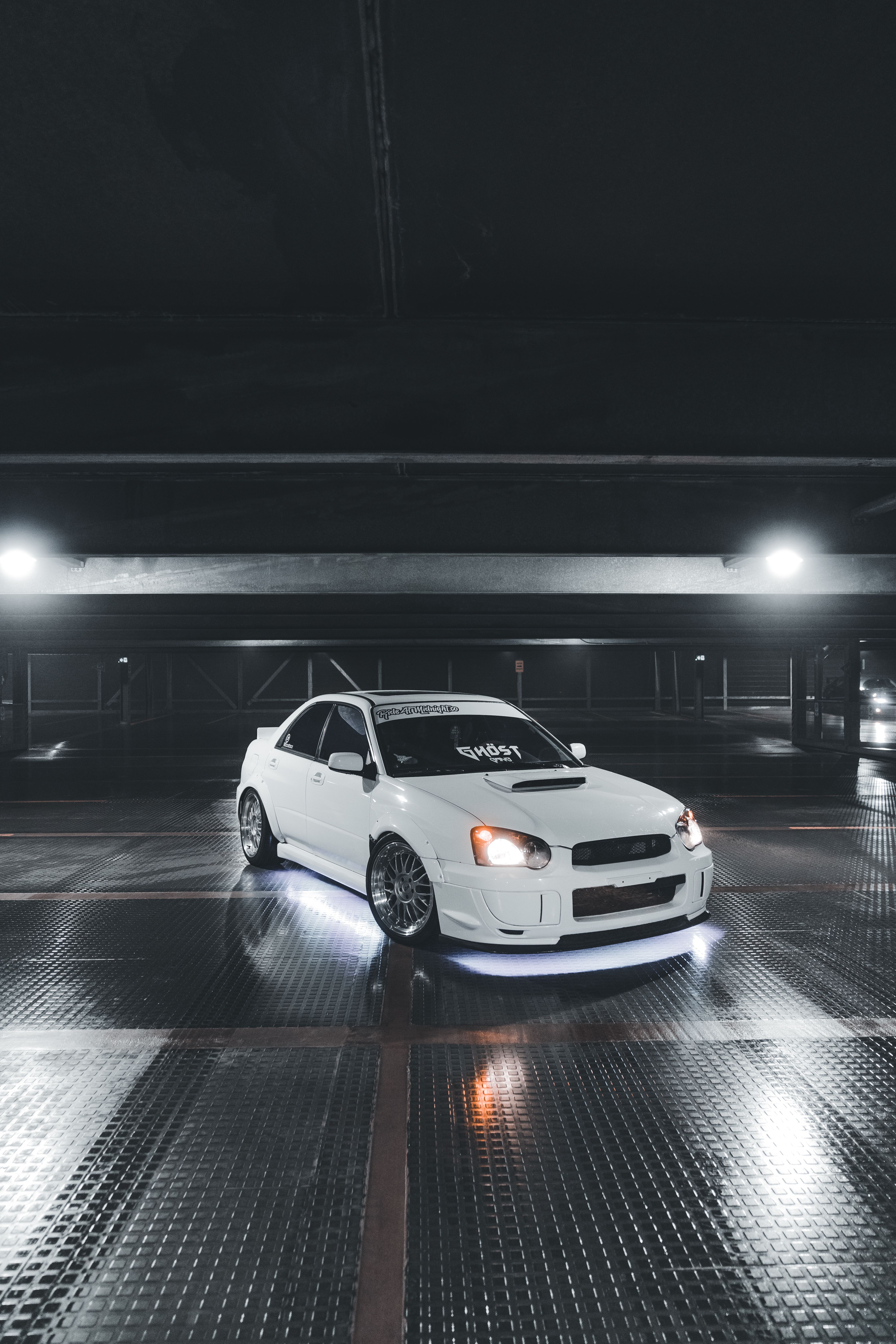 Tuned Subaru Impreza Car at Night · Free Stock Photo