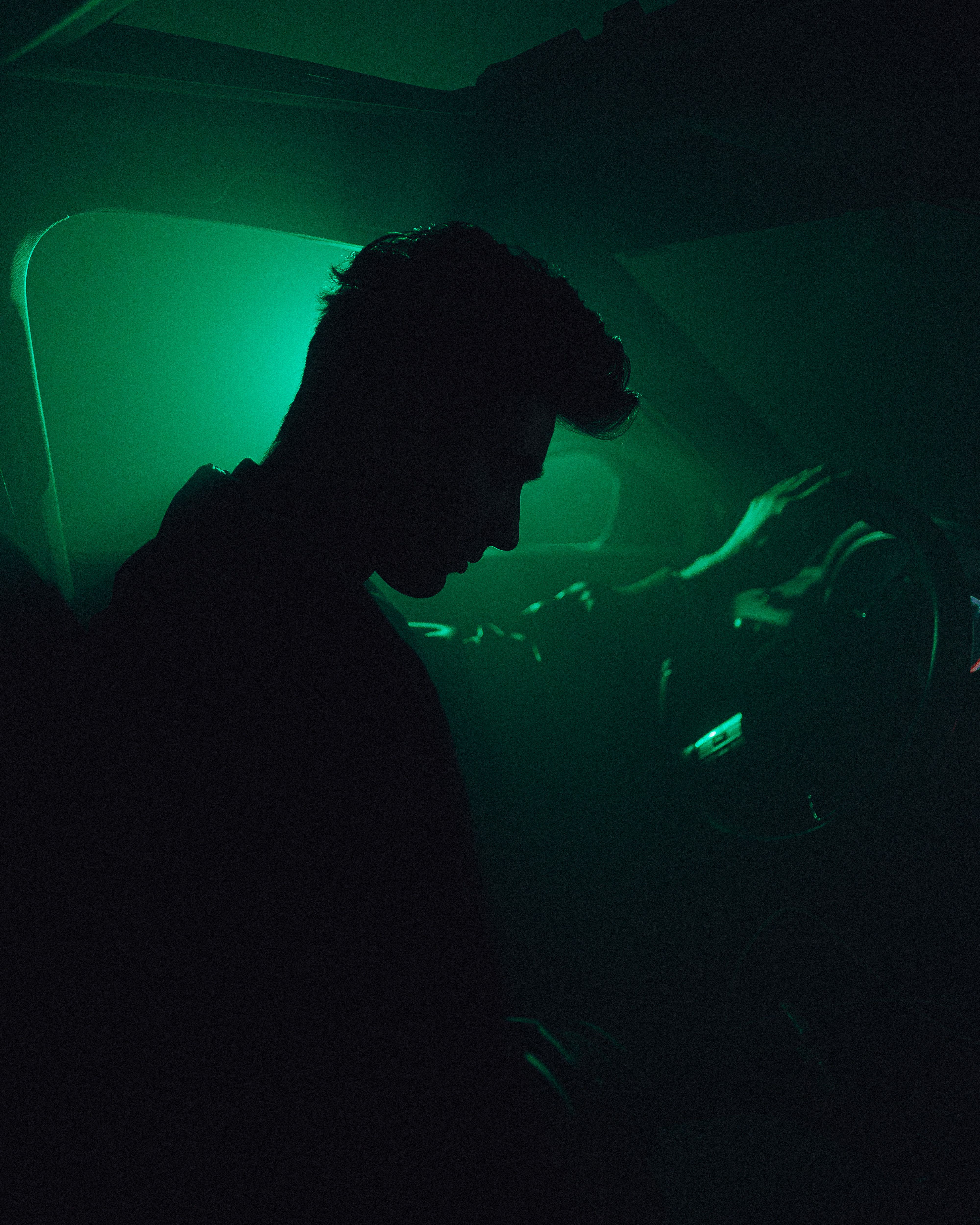 Man in Colorful Lighting · Free Stock Photo