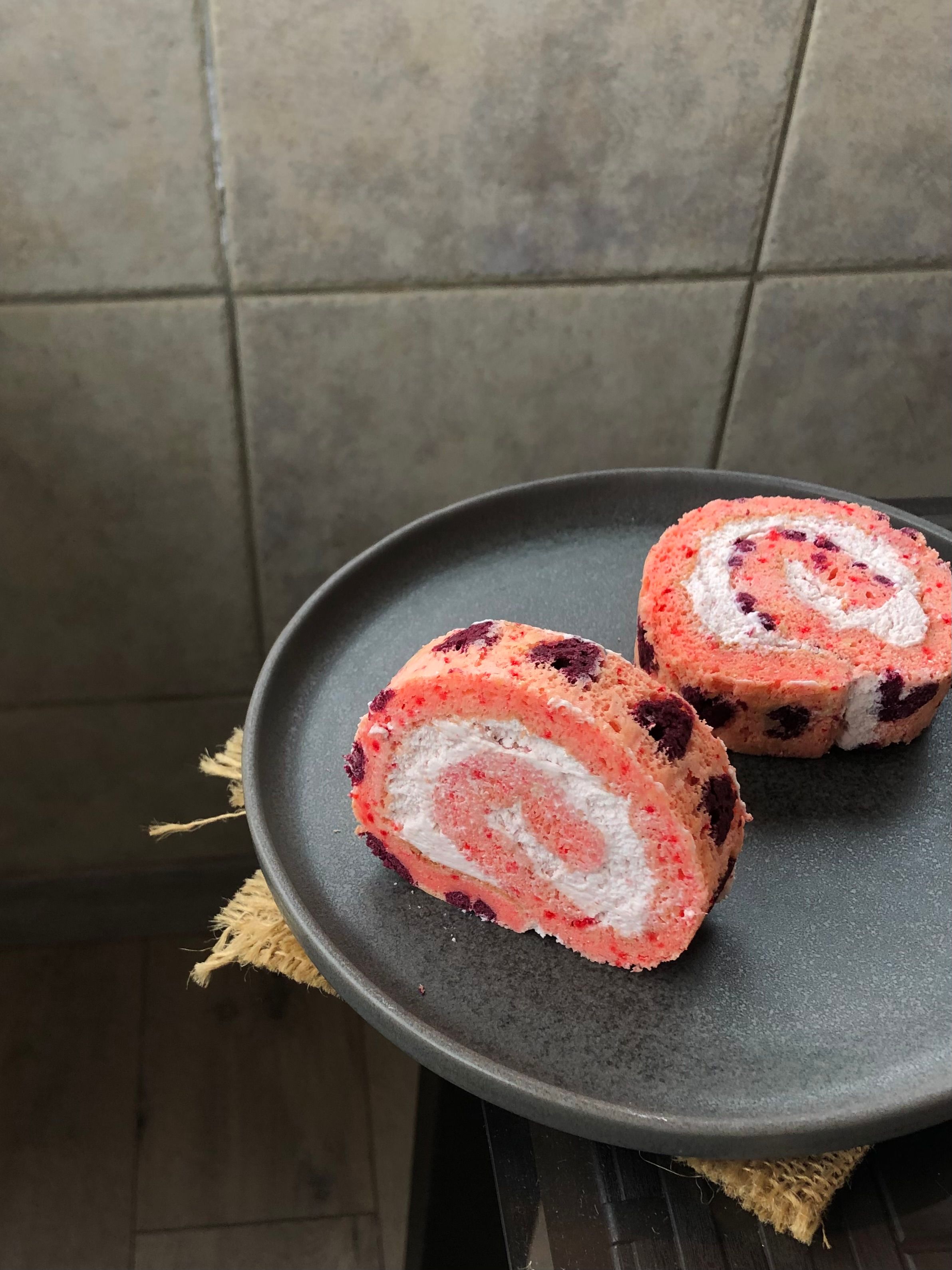 Colorful Roll Cake · Free Stock Photo