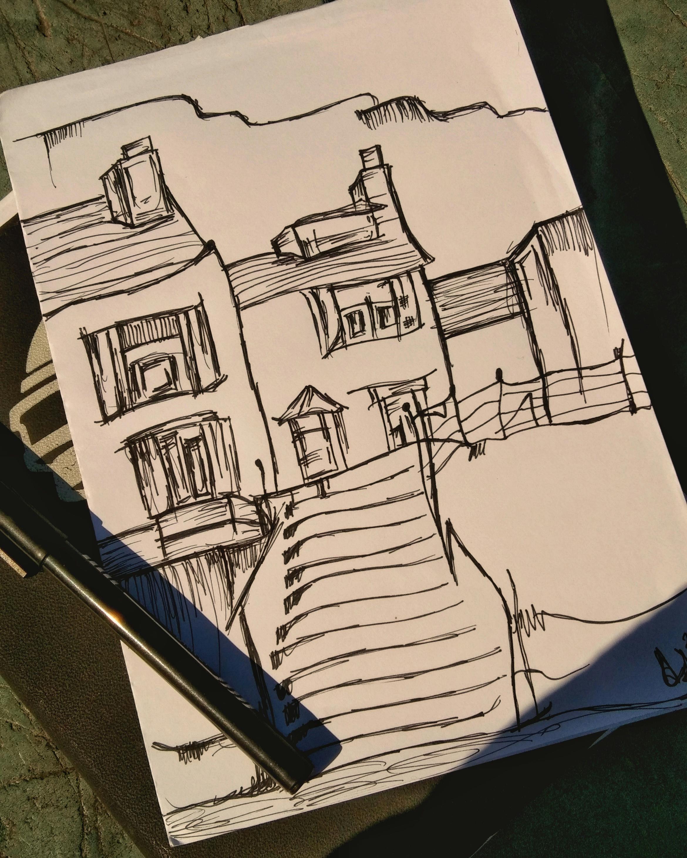 House Drawing Linework Photos, Download The BEST Free House Drawing ...