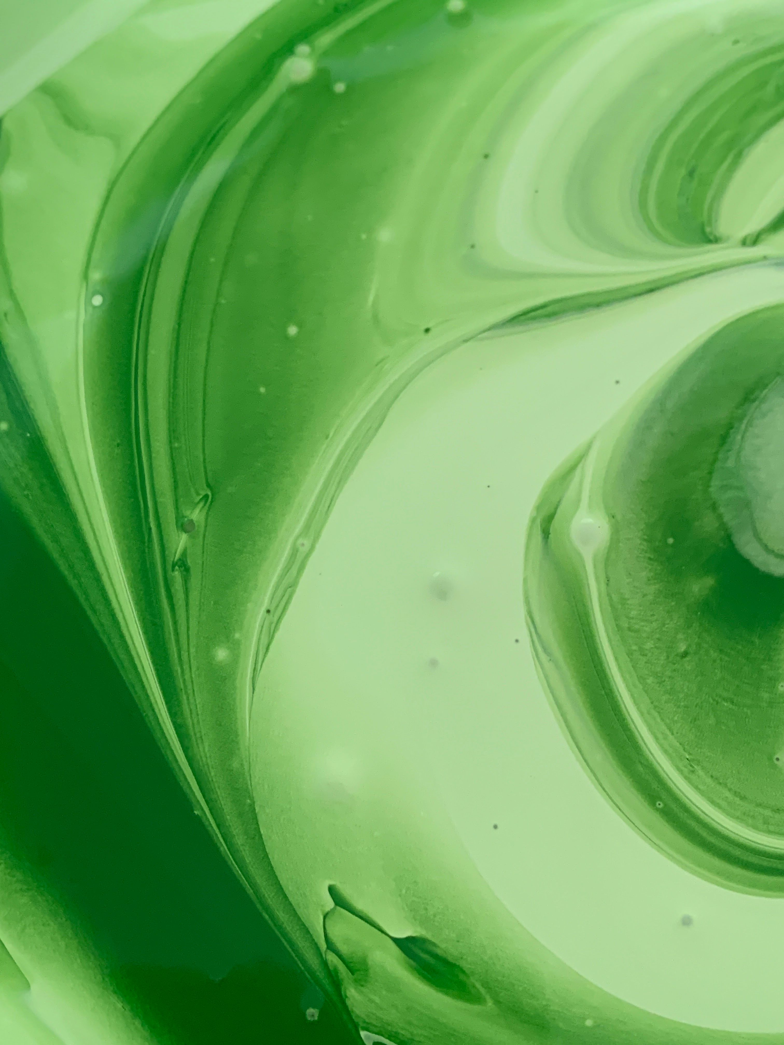 Smooth Shades of Green Paint · Free Stock Photo