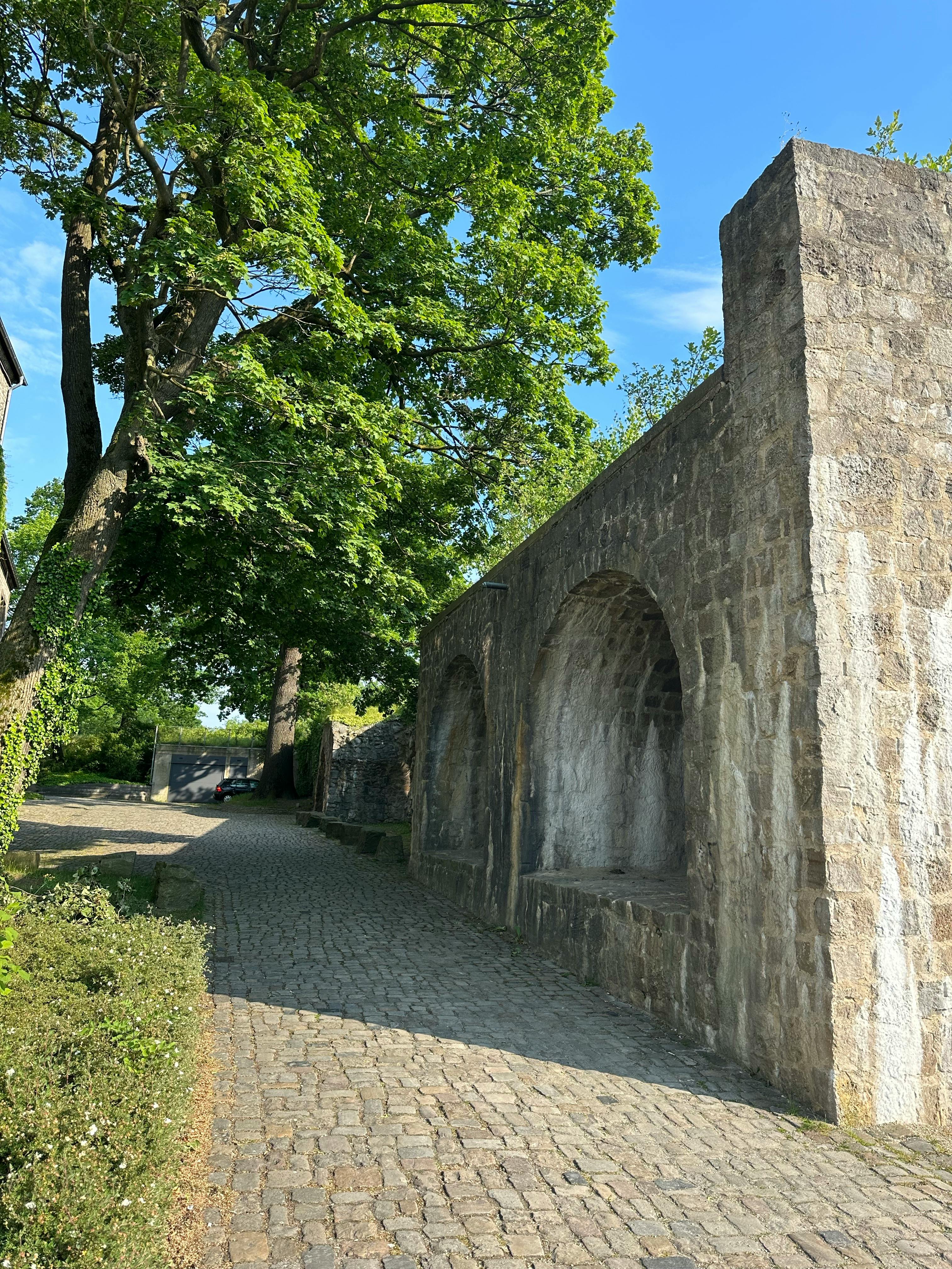 Stone Castle With Green Grass Front Yard · Free Stock Photo