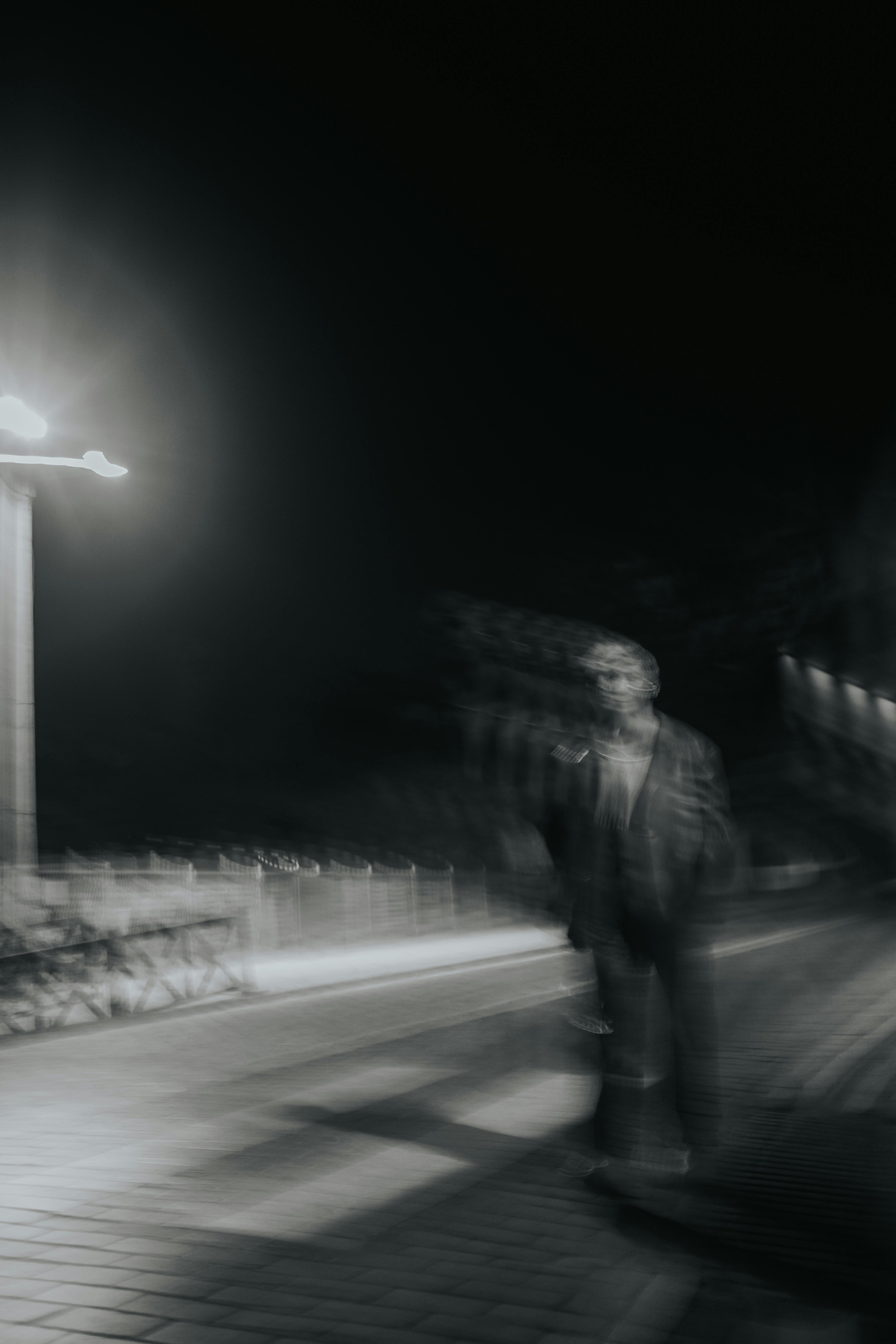 Blurred Man Walking on Street · Free Stock Photo
