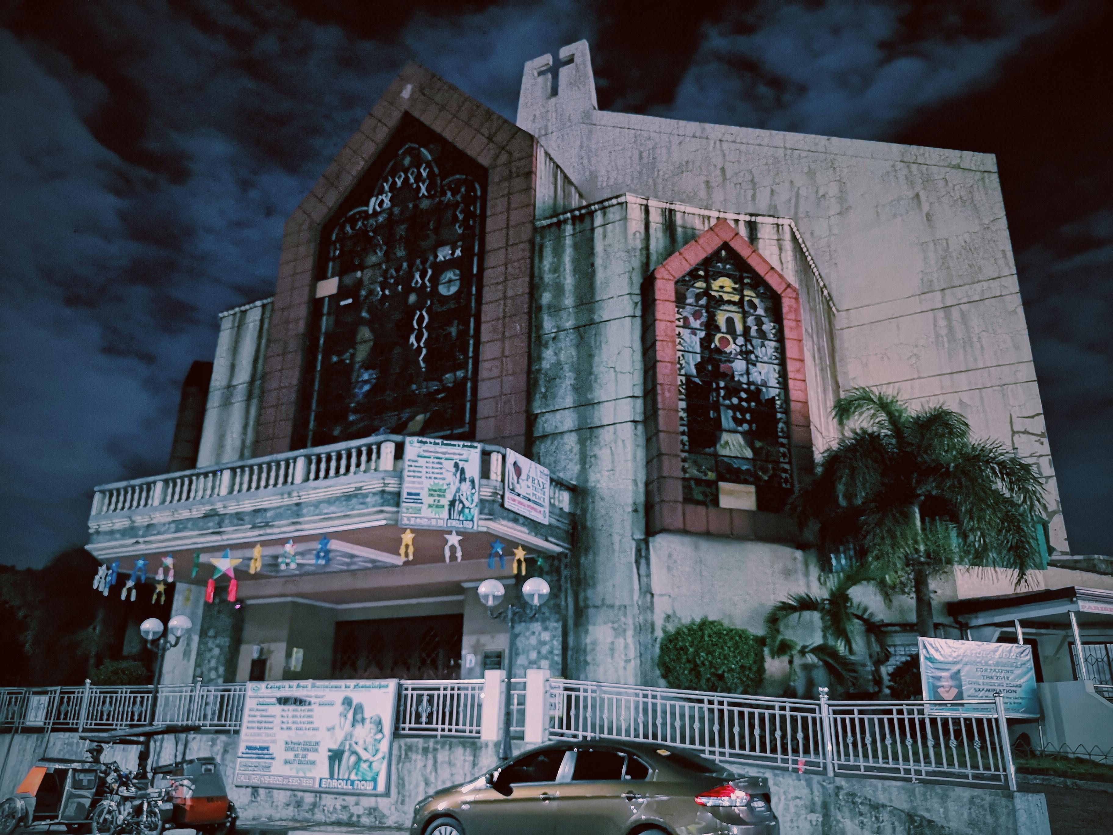 Free stock photo of church, night photography