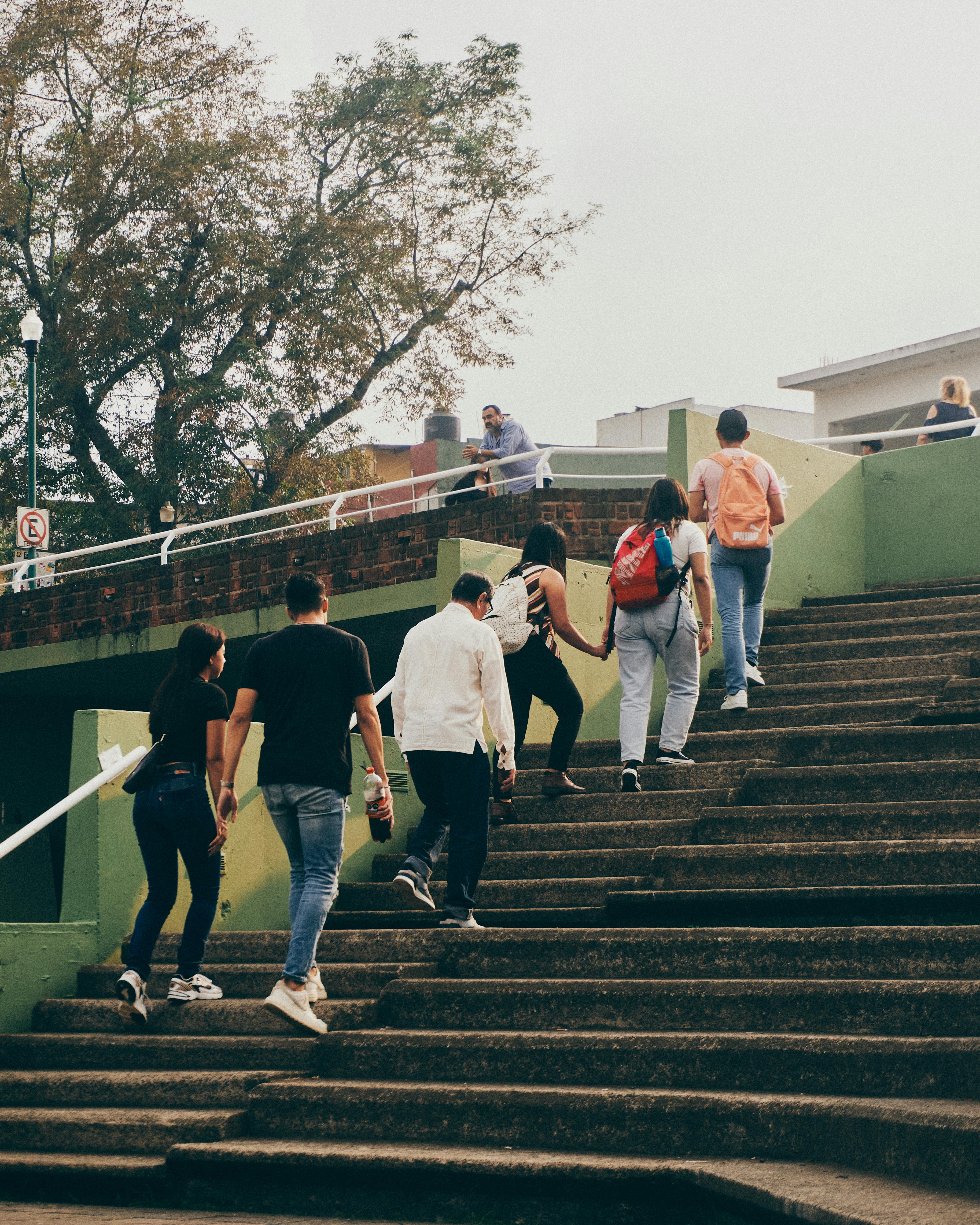 People Walking up the Steps · Free Stock Photo