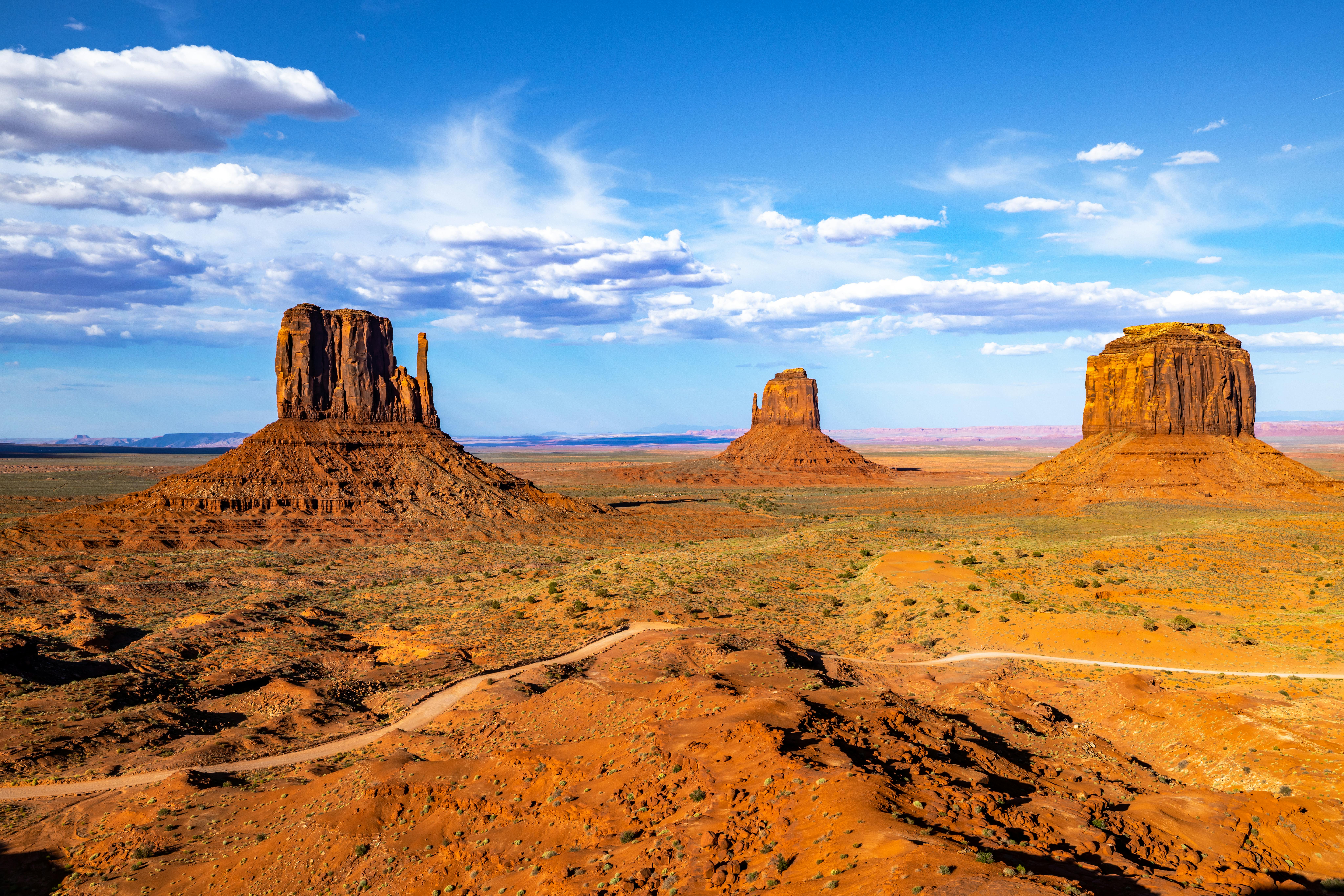 View of Rock Formations in the Monument Valley, Arizona, United States ...