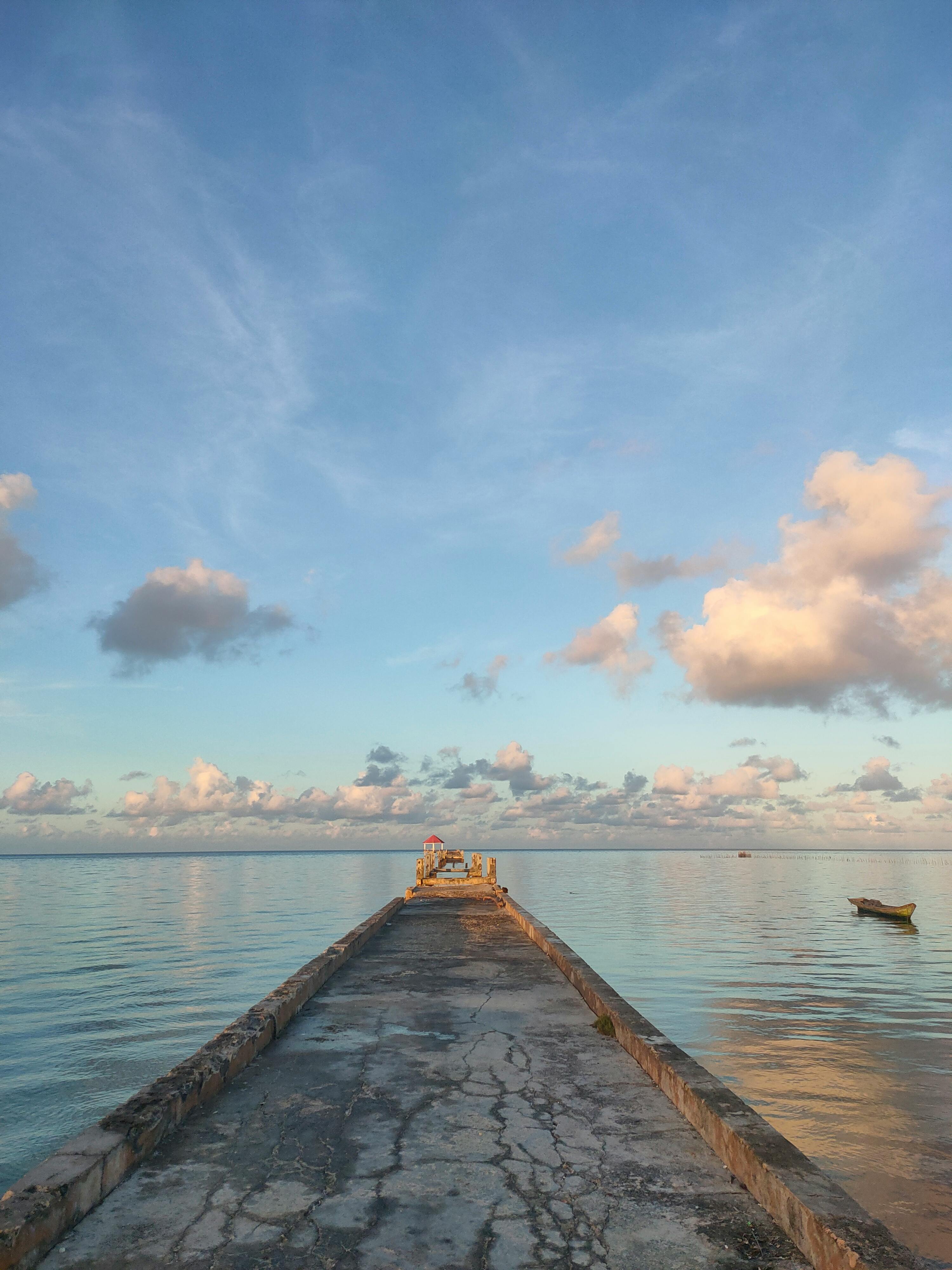 Stone Jetty at Sea · Free Stock Photo