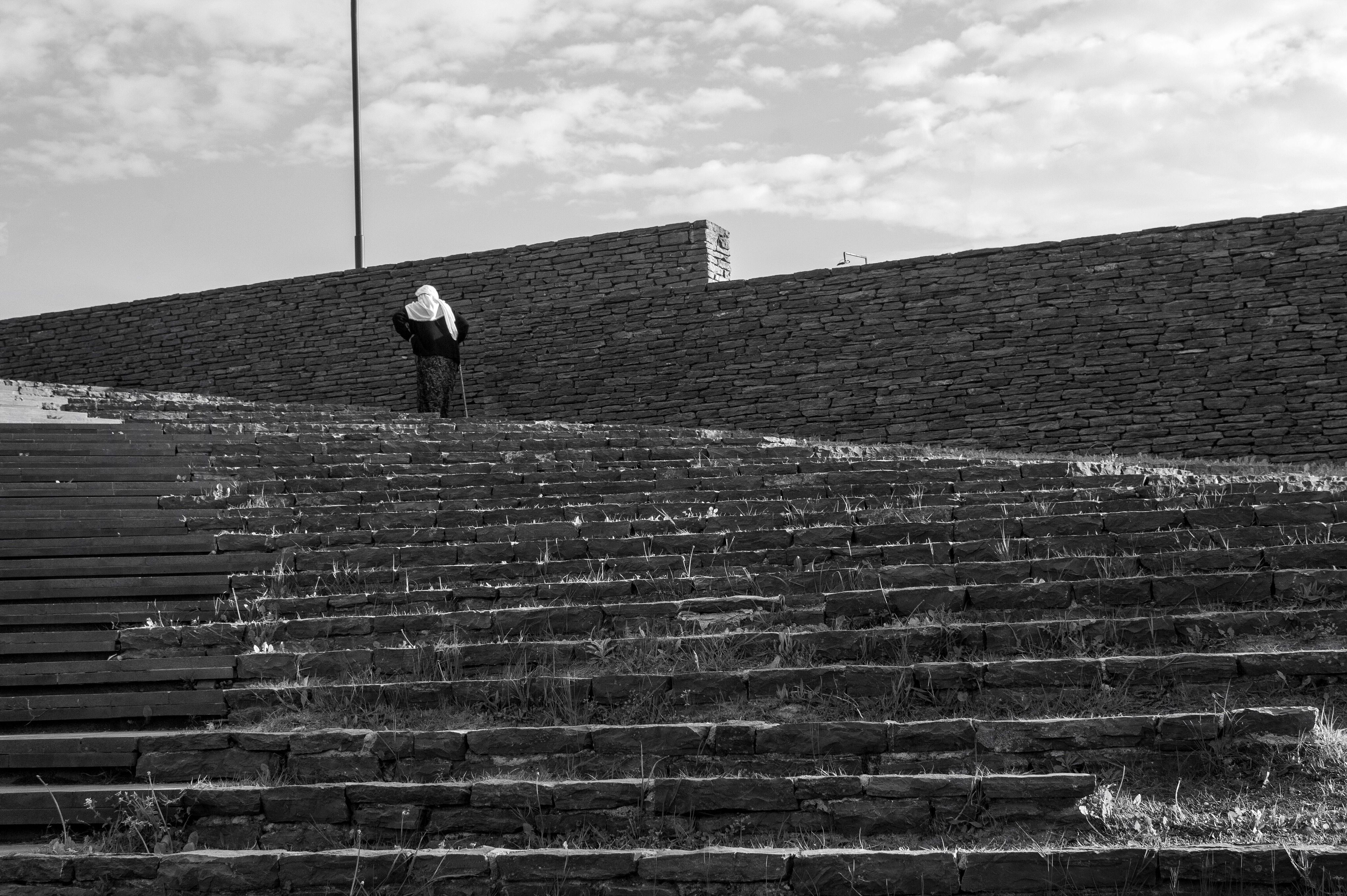 Woman Climbing Up the Steps · Free Stock Photo