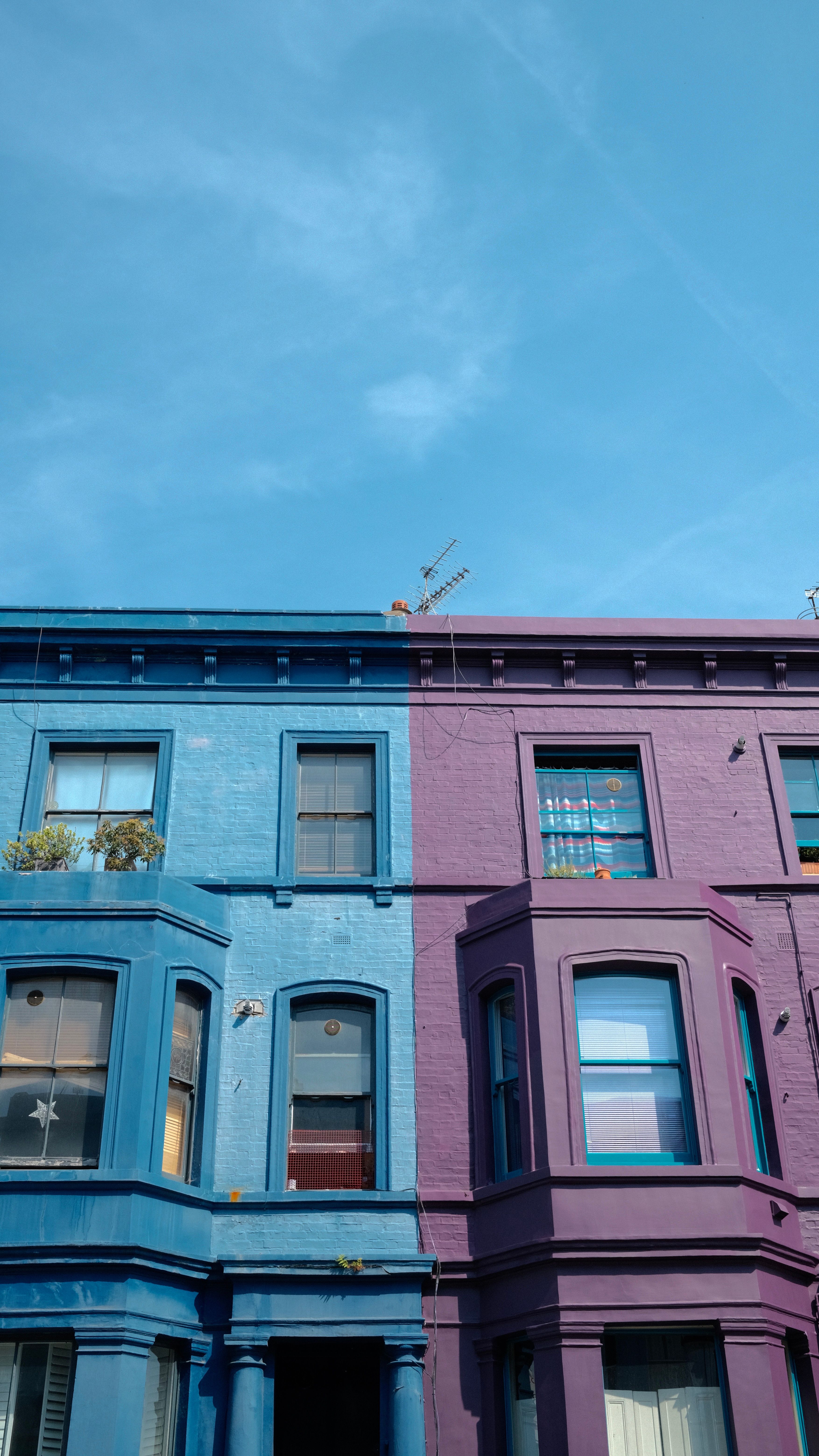 Purple And Blue Buildings Photos, Download The BEST Free Purple And ...
