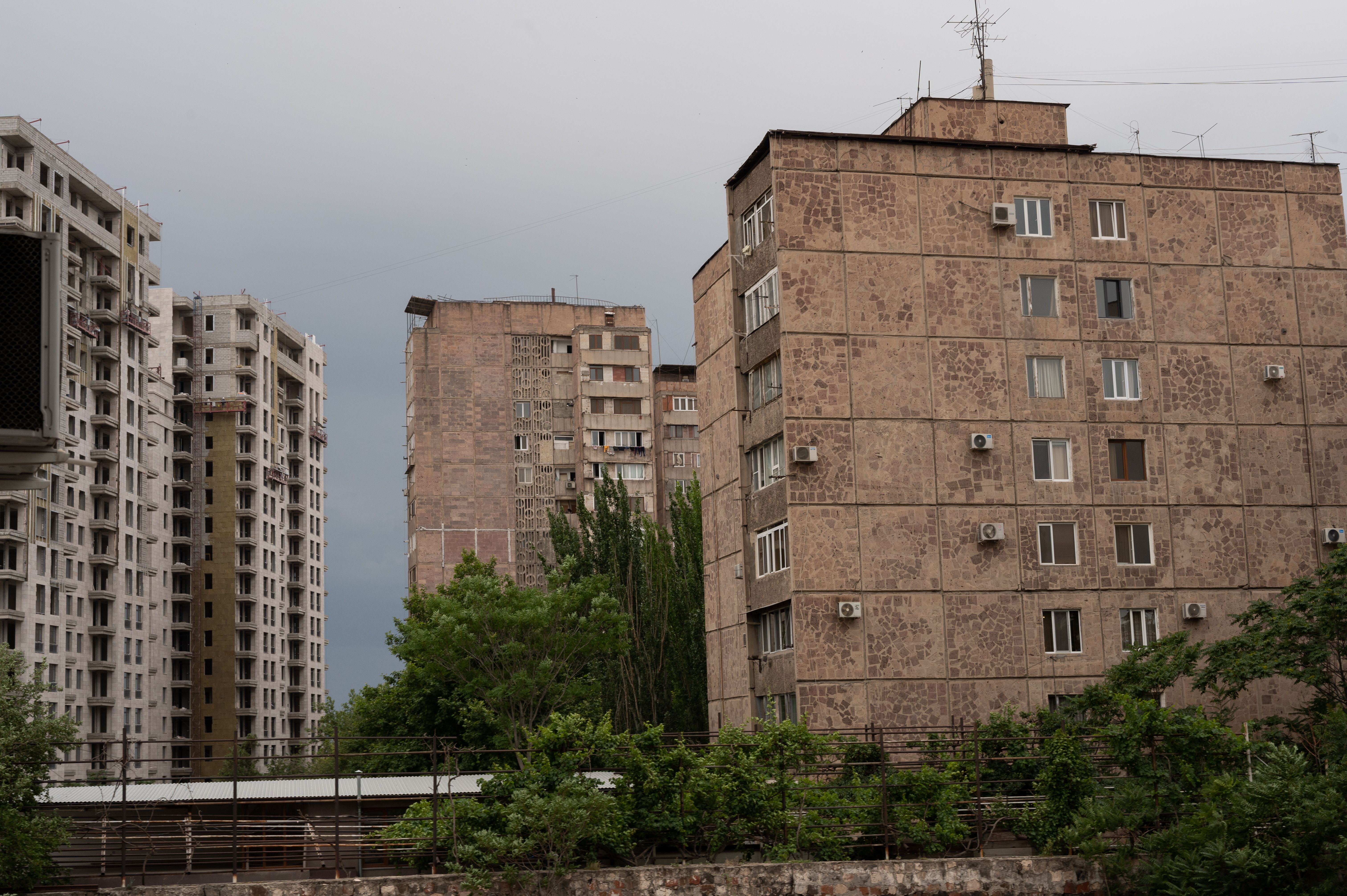 A view of some tall buildings in a city · Free Stock Photo