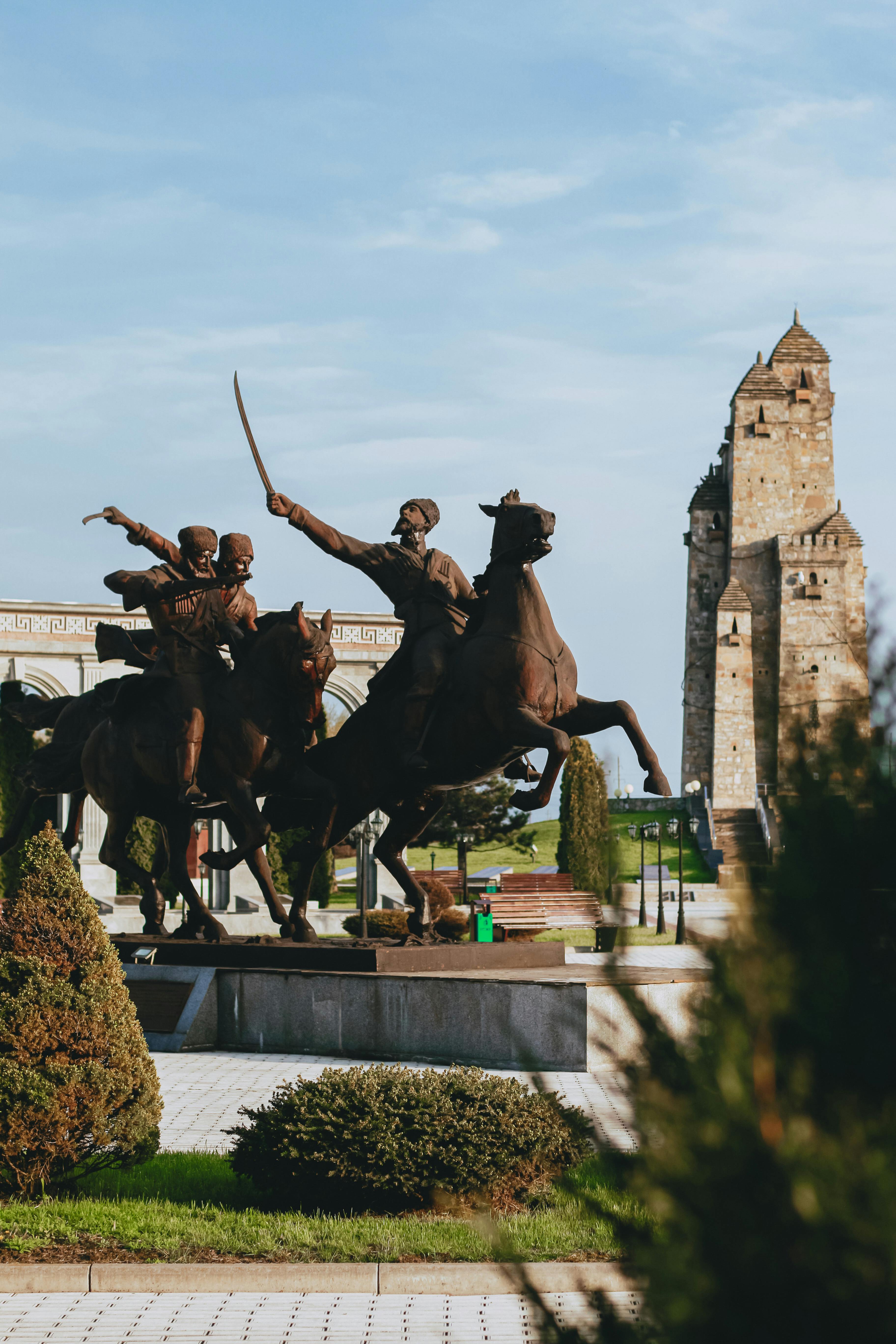 Historic Equestrian Monument in Nazran, Ingushetia · Free Stock Photo