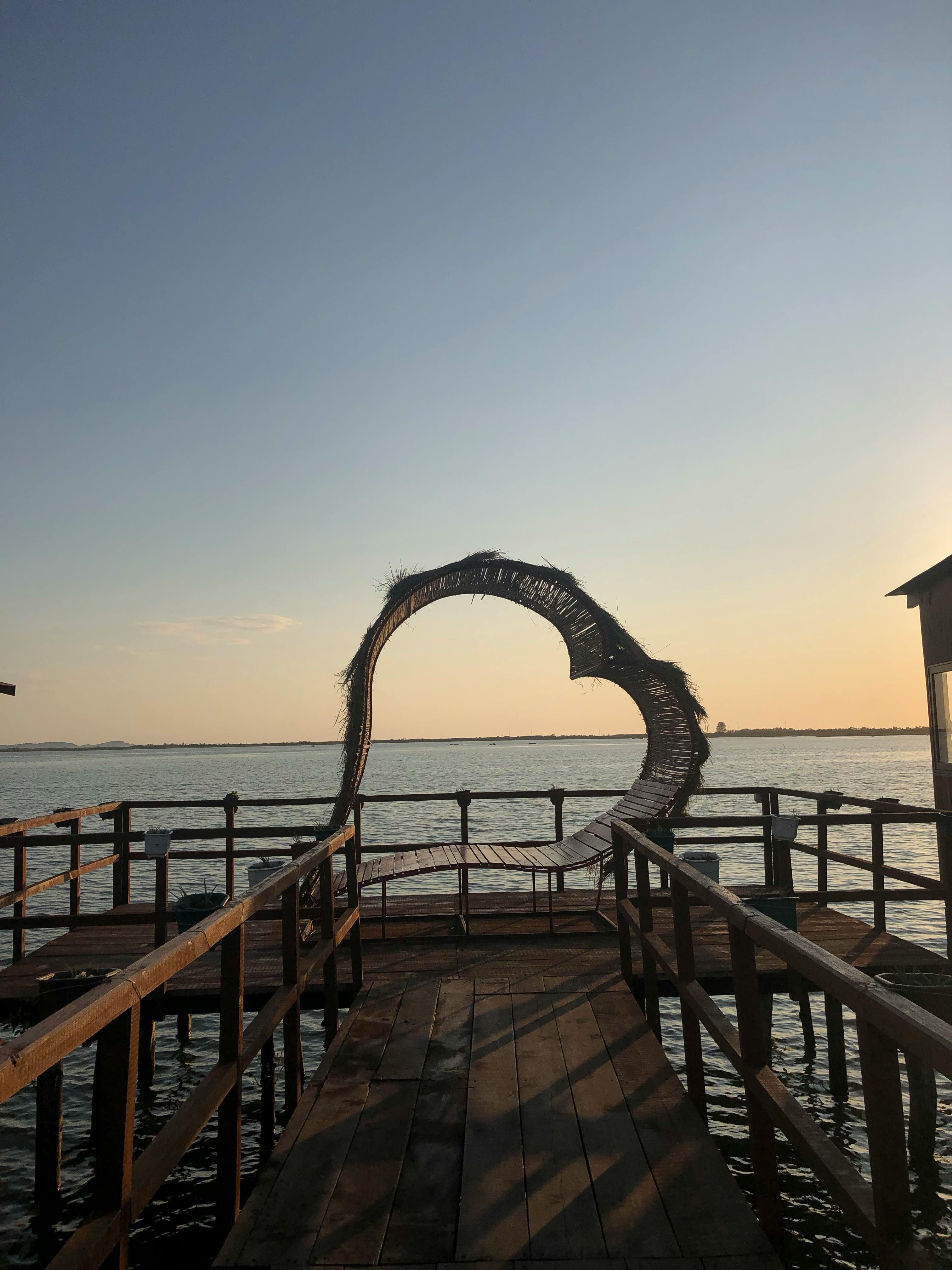 Wooden Bridge and Sea at Dusk · Free Stock Photo