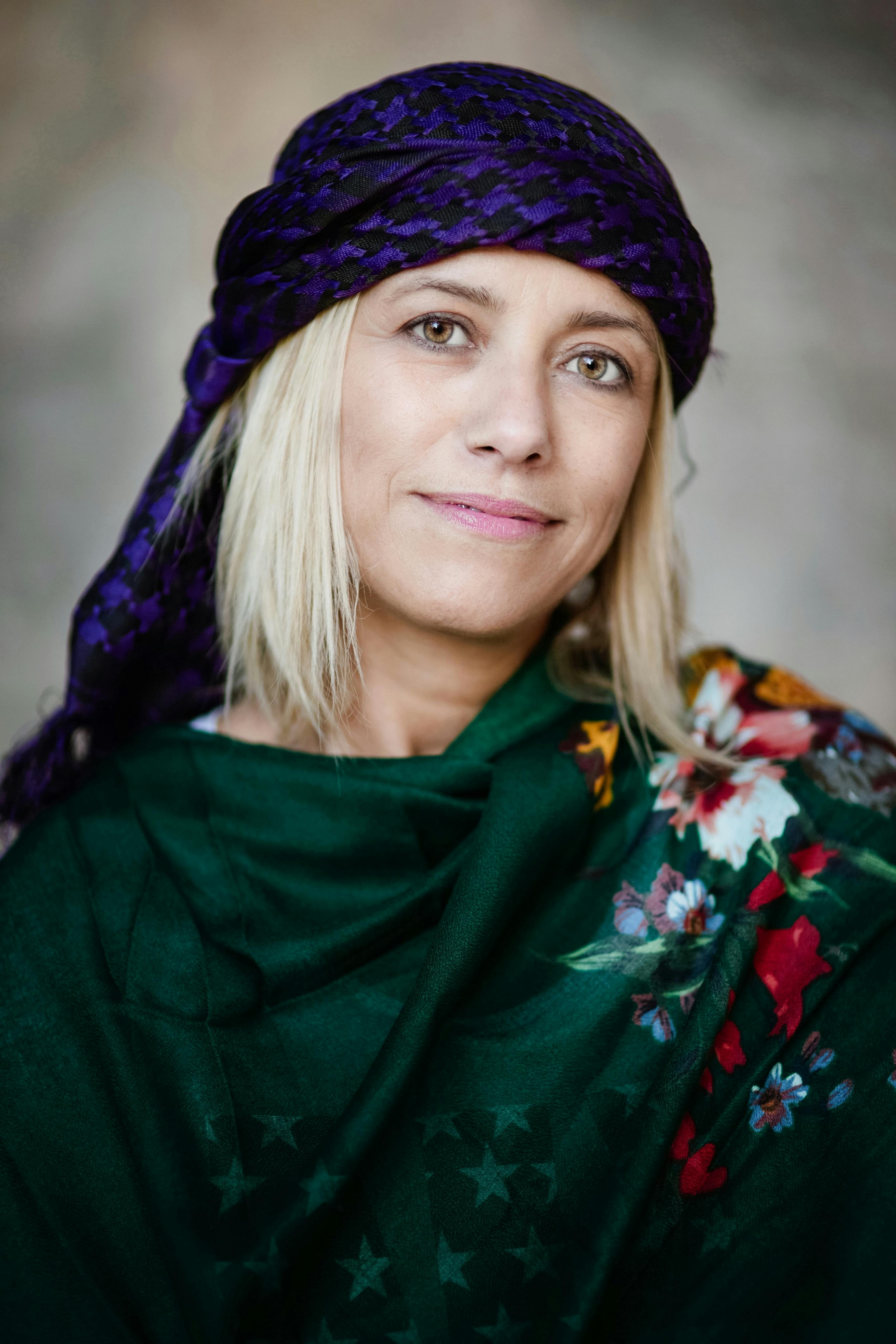 Woman Posing with a Red Scarf · Free Stock Photo