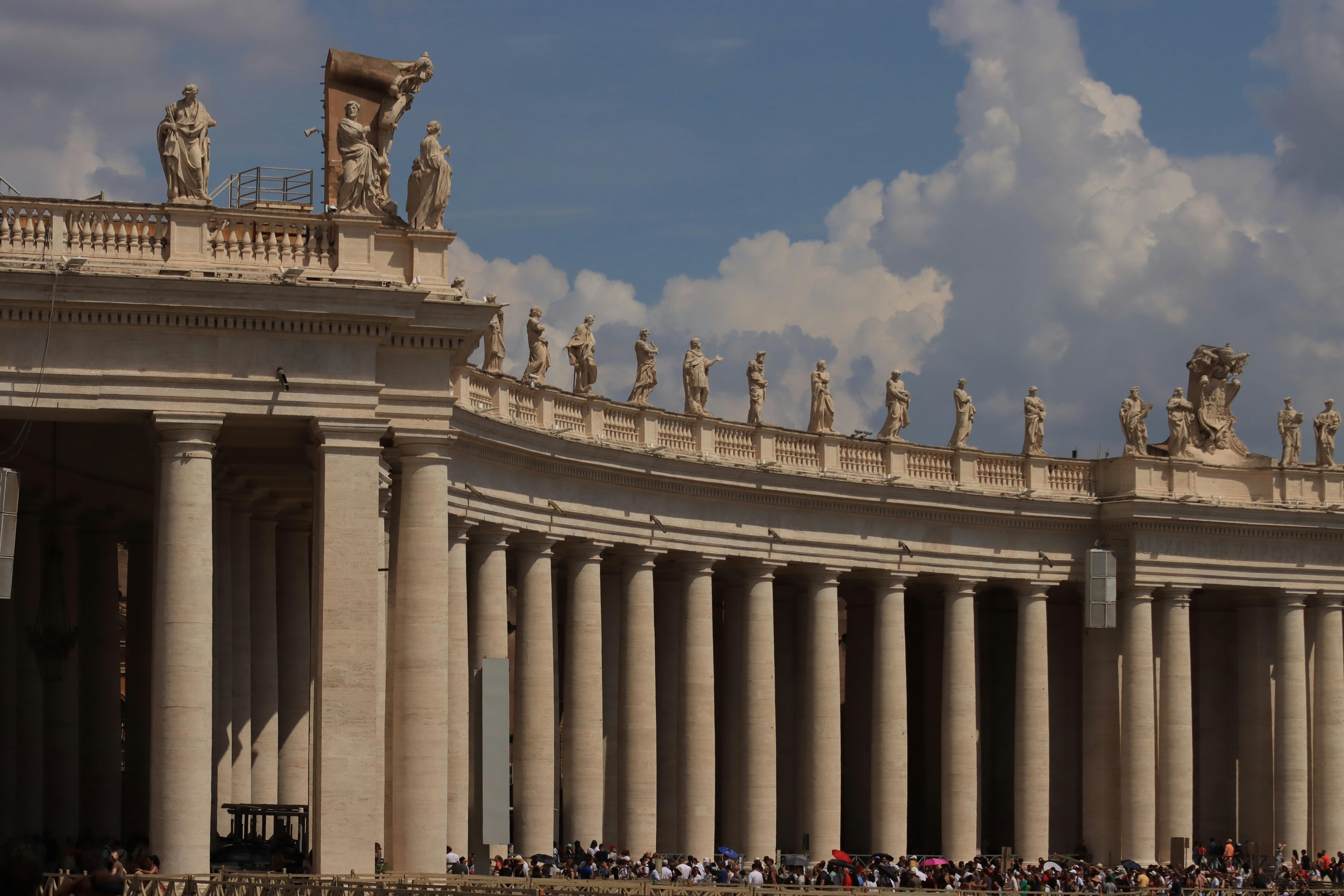 Colonnade on St Peter Square in Vatican City · Free Stock Photo