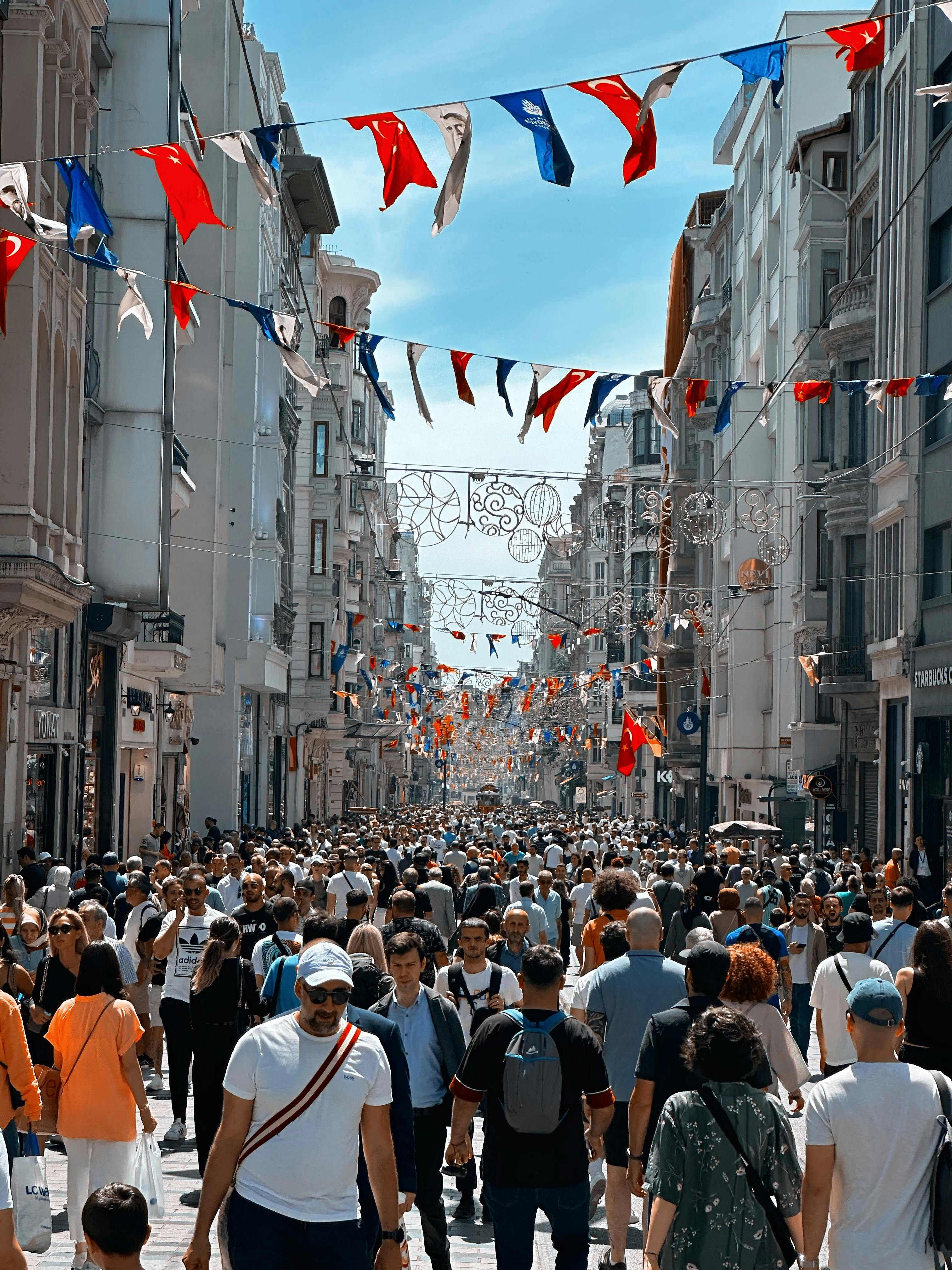 Crowded Istiklal Avenue, Istanbul, Turkey · Free Stock Photo