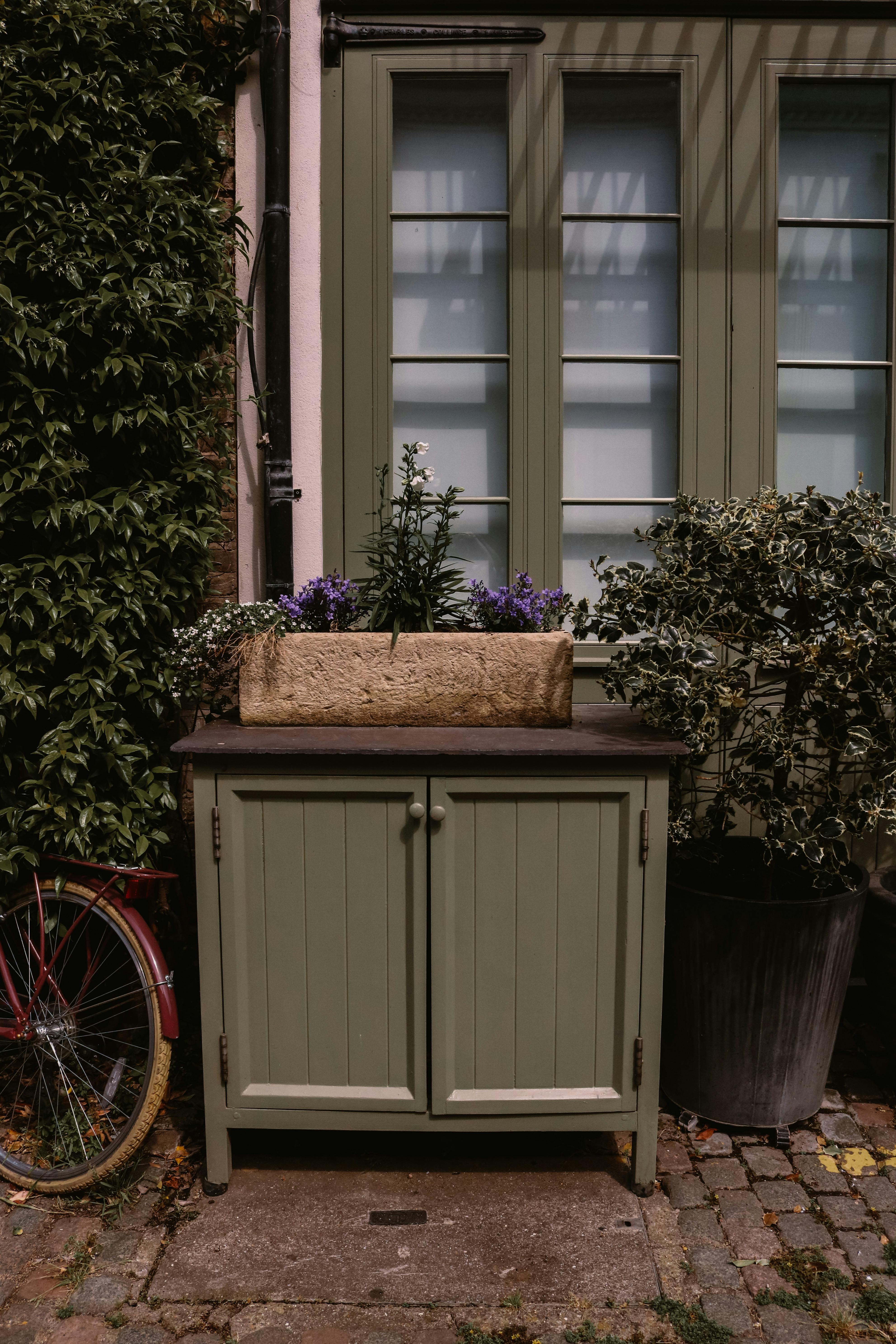 Photo of a Green Cupboard in a Garden · Free Stock Photo