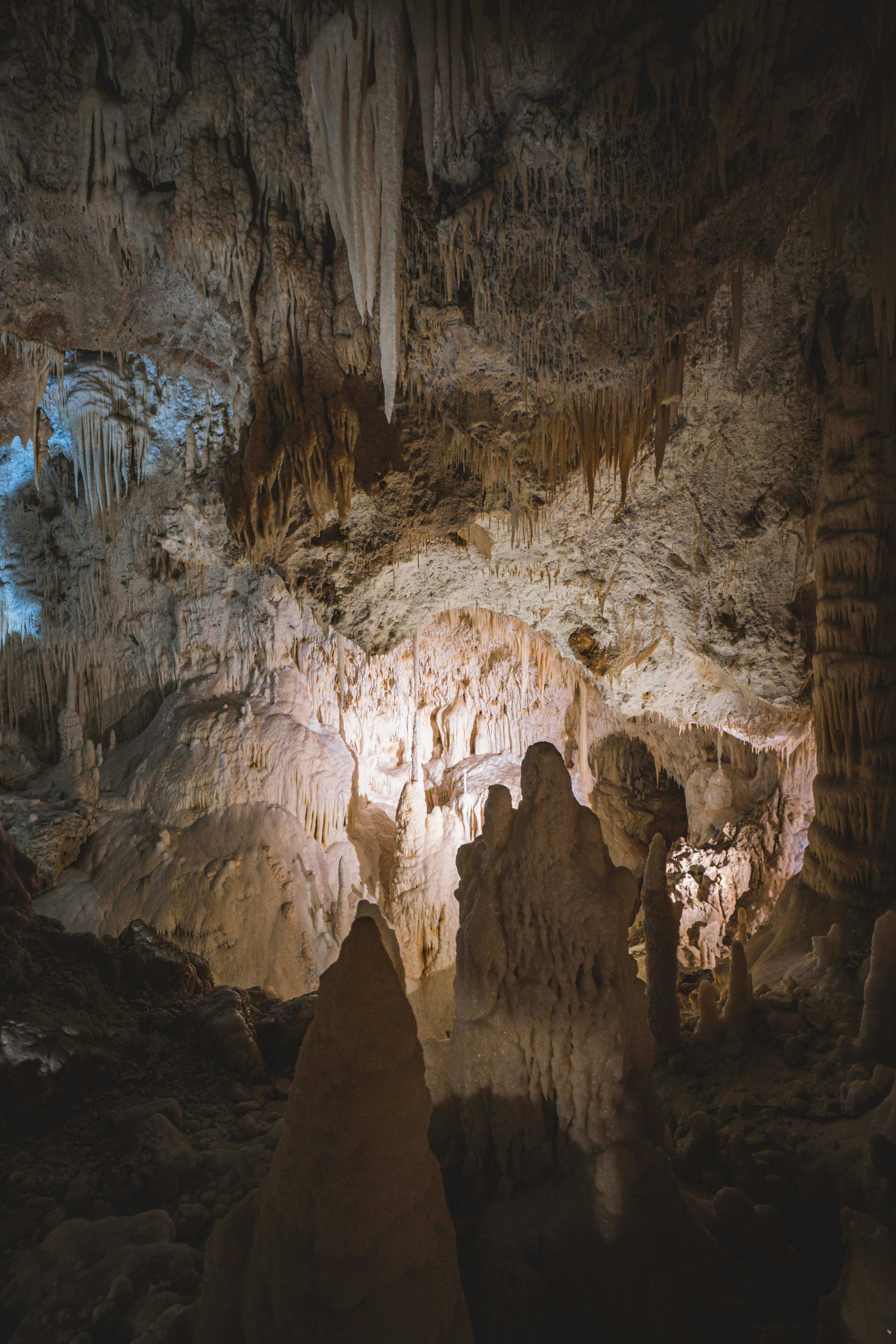 Interior of a Cave with Rock Formations · Free Stock Photo