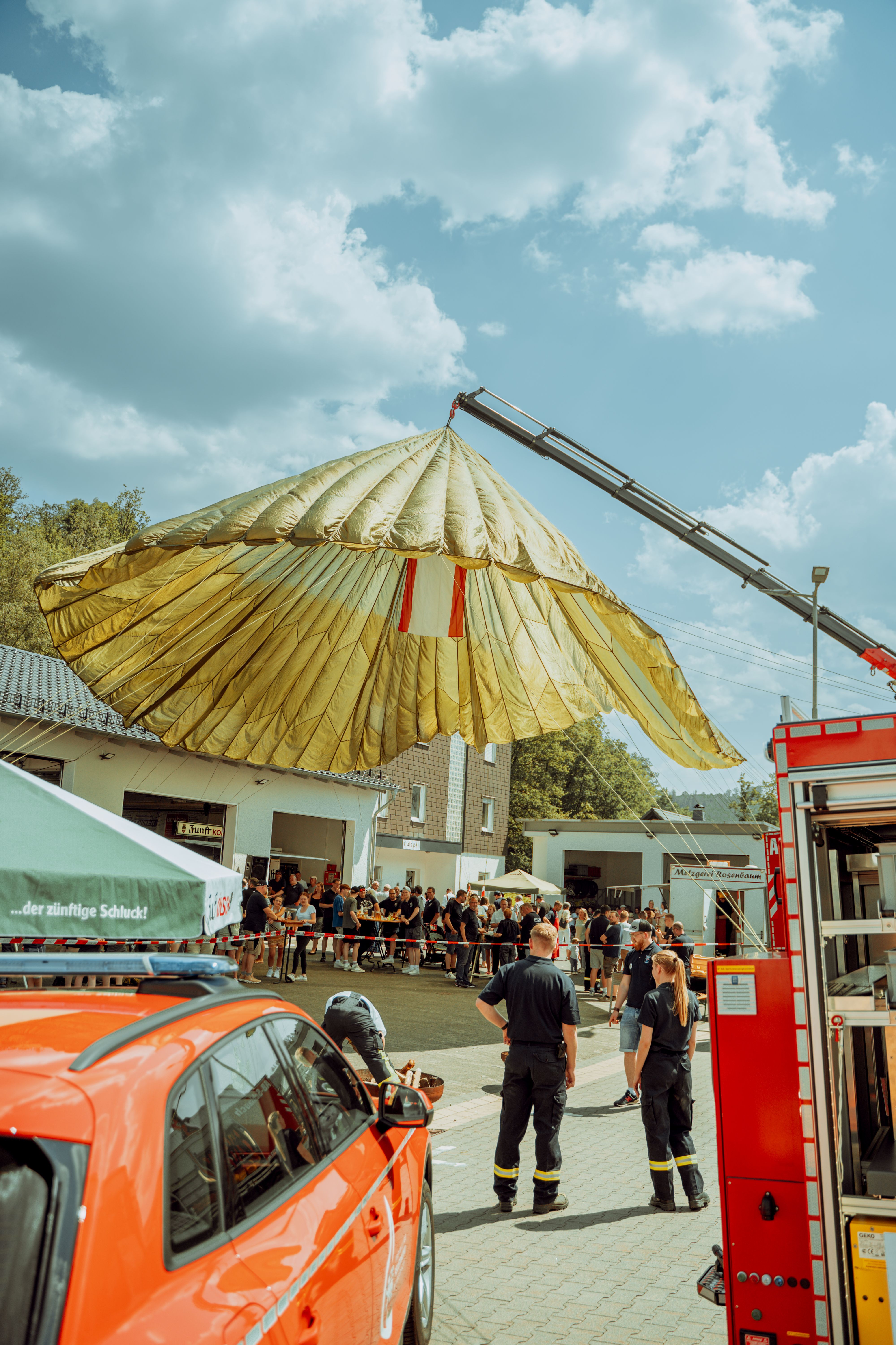 Firefighters with Tent at Festival · Free Stock Photo