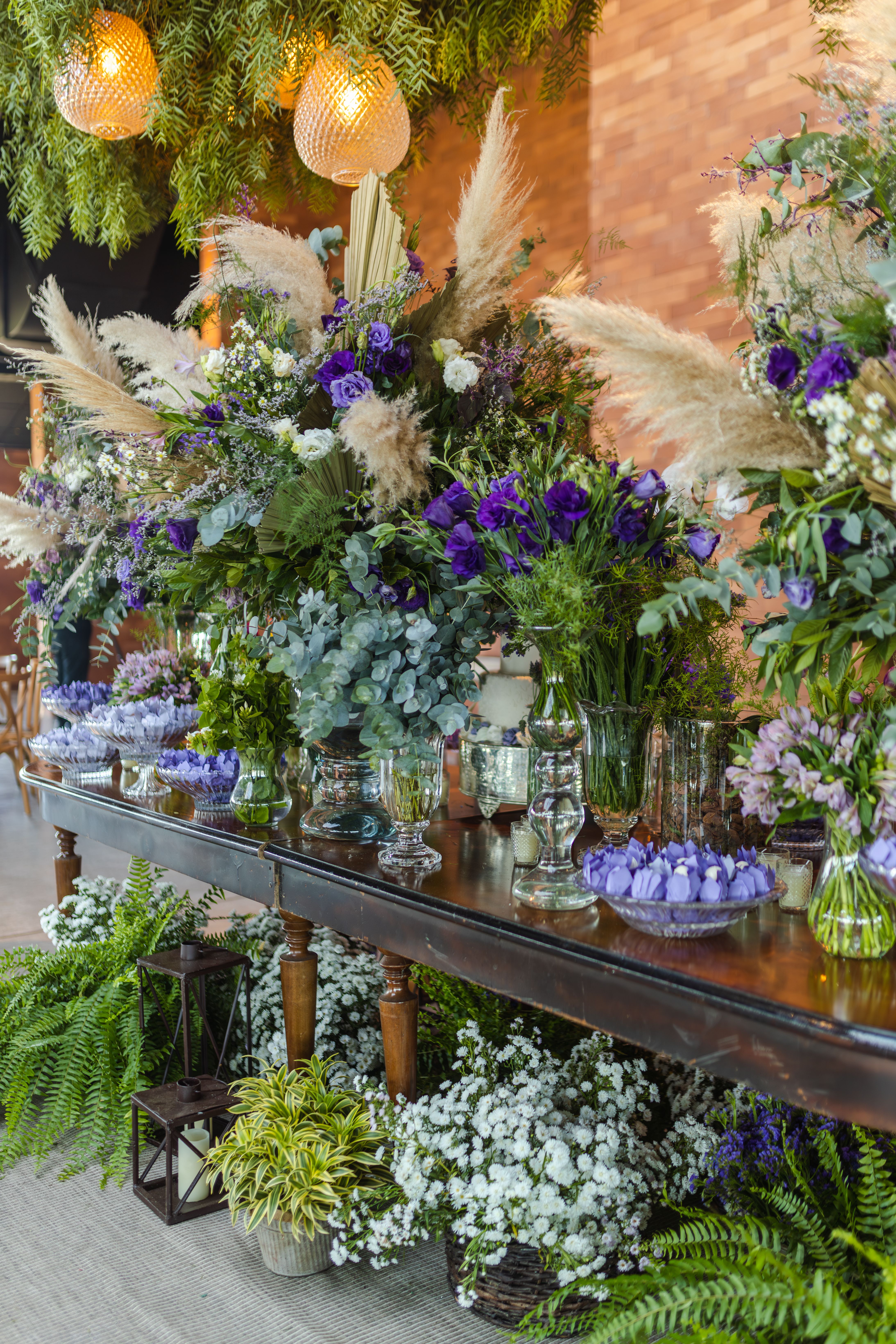 Wooden Table with Flower Arrangement · Free Stock Photo