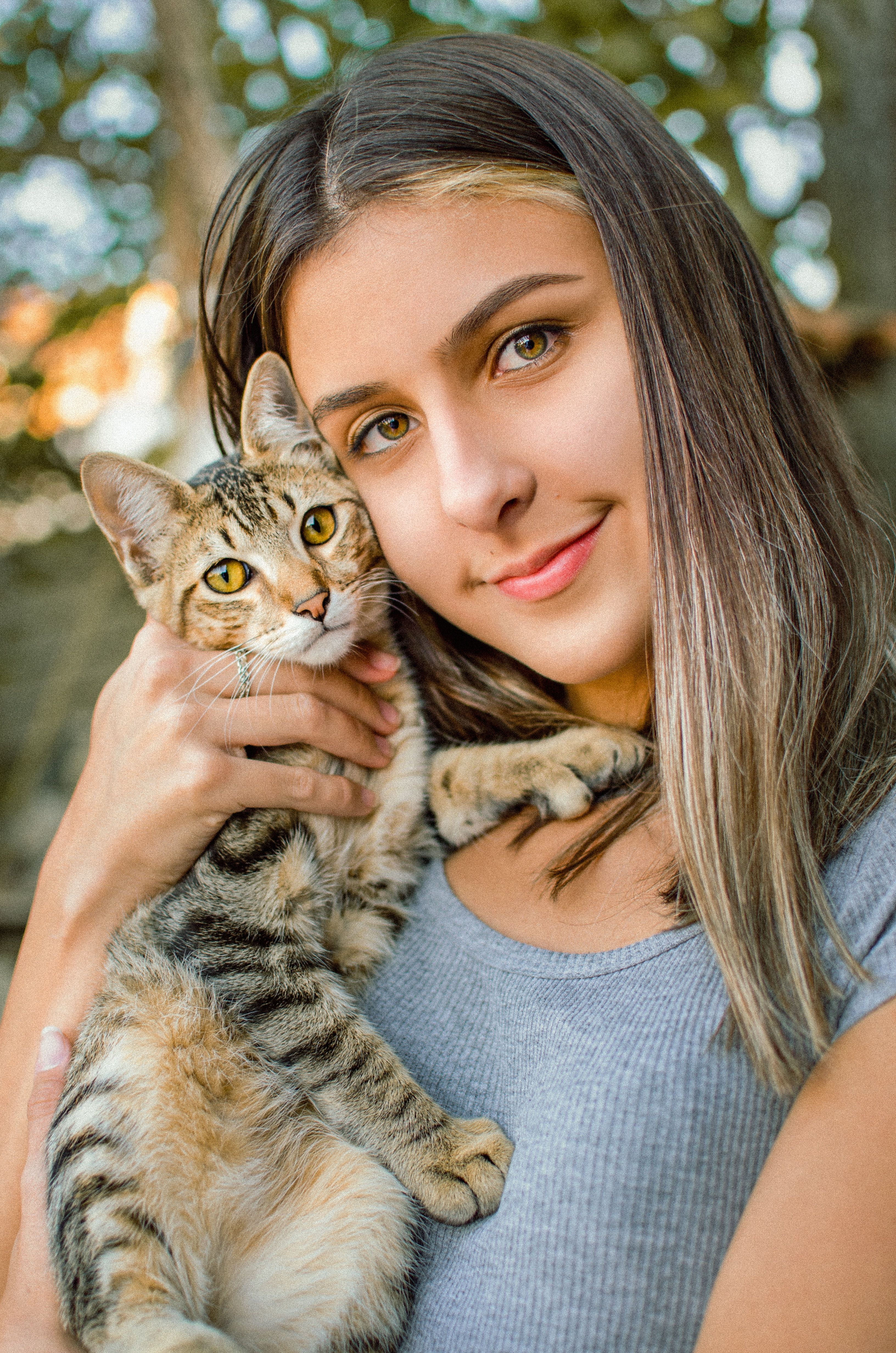 Portrait of Woman Hugging Cat · Free Stock Photo