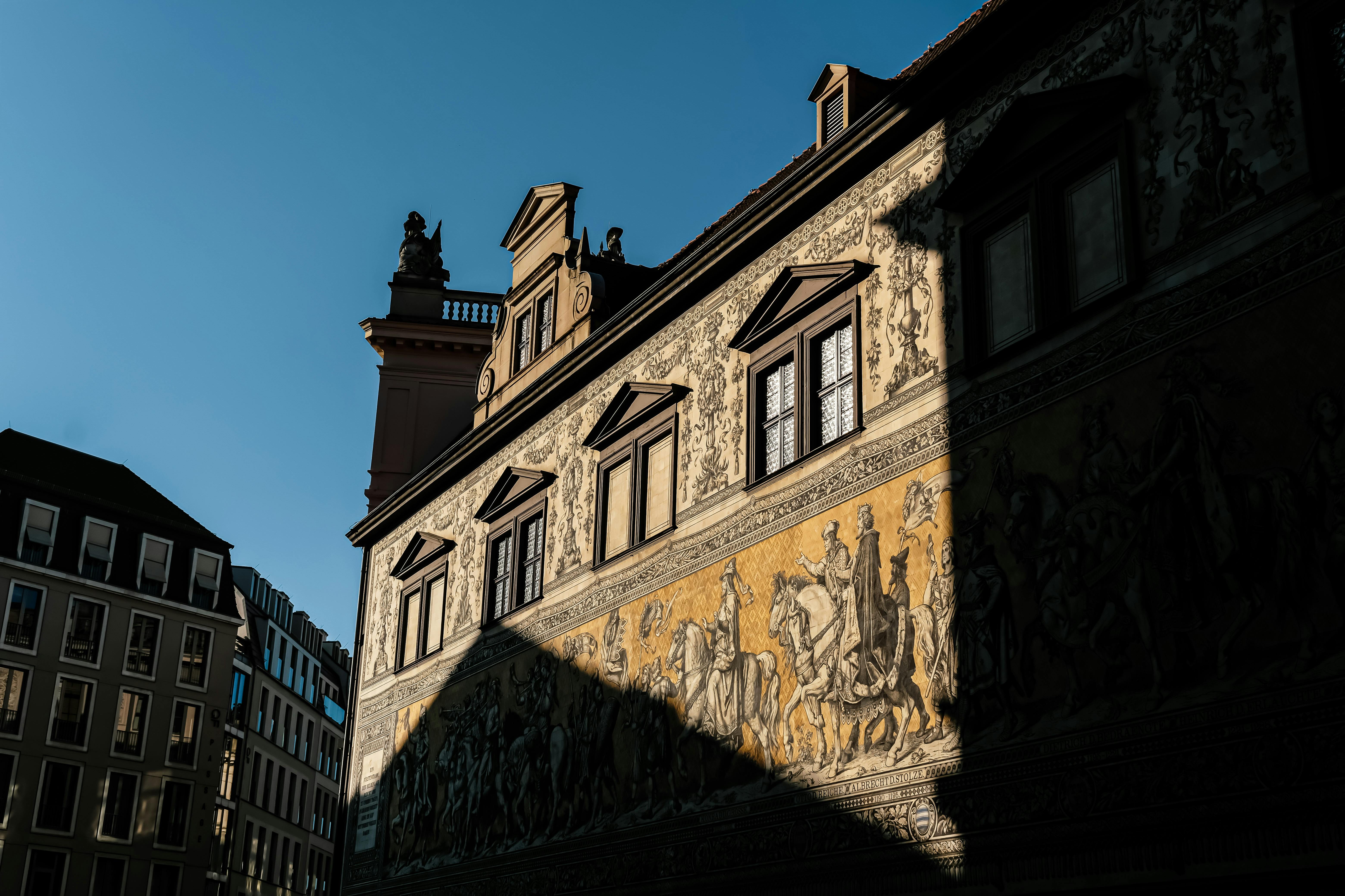Fürstenzug Mural on a Dresden Castle, Germany · Free Stock Photo