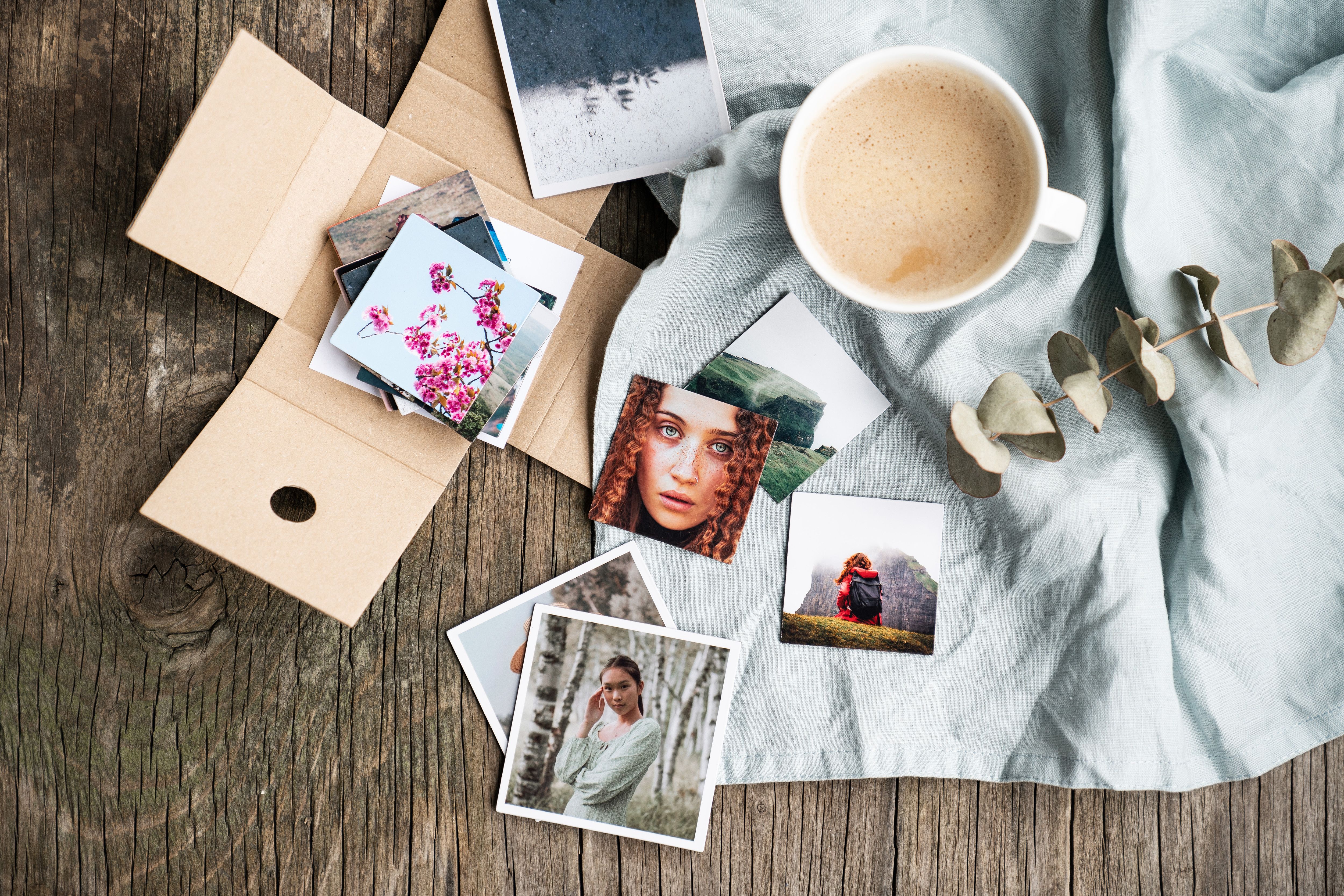 Coffee and Pictures on Cloth · Free Stock Photo